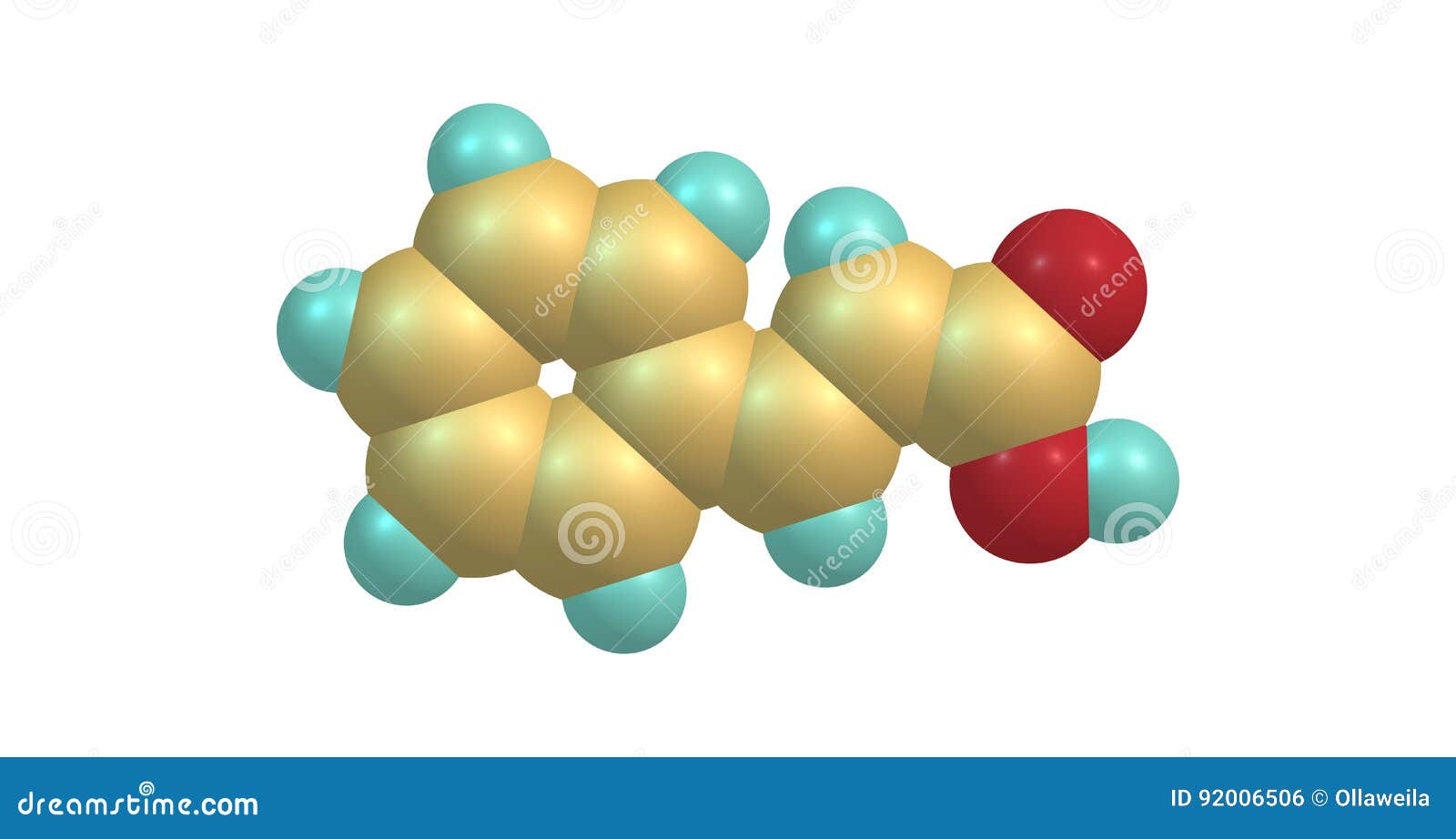 Cinnamic Acid Molecular Structure Isolated on White Stock Illustration ...
