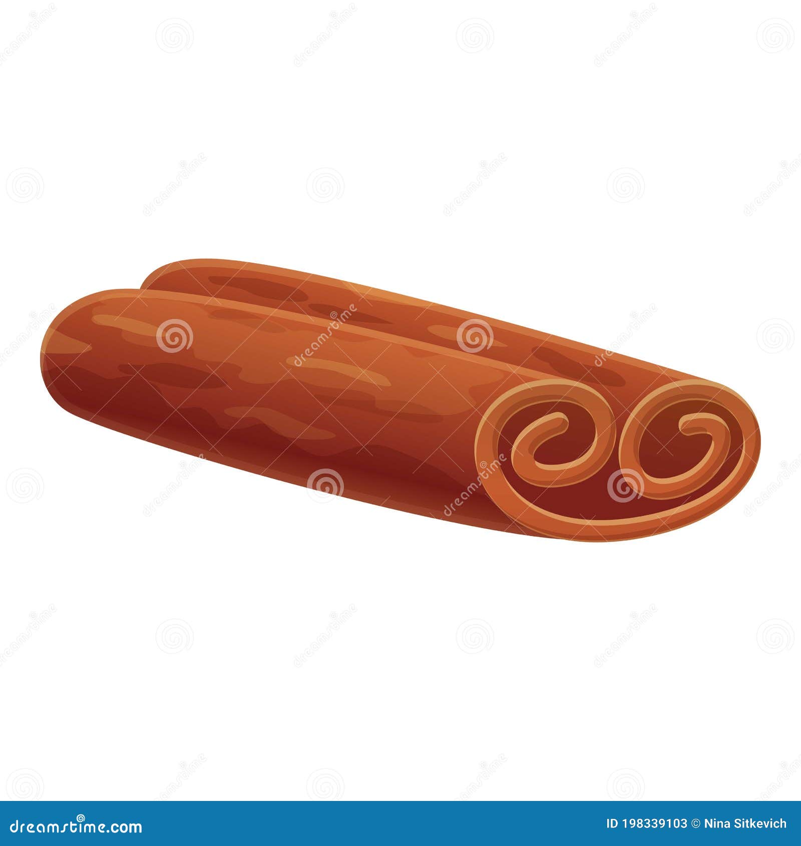 Cinnamon Cooking Icon, Cartoon Style Stock Vector - Illustration of ...