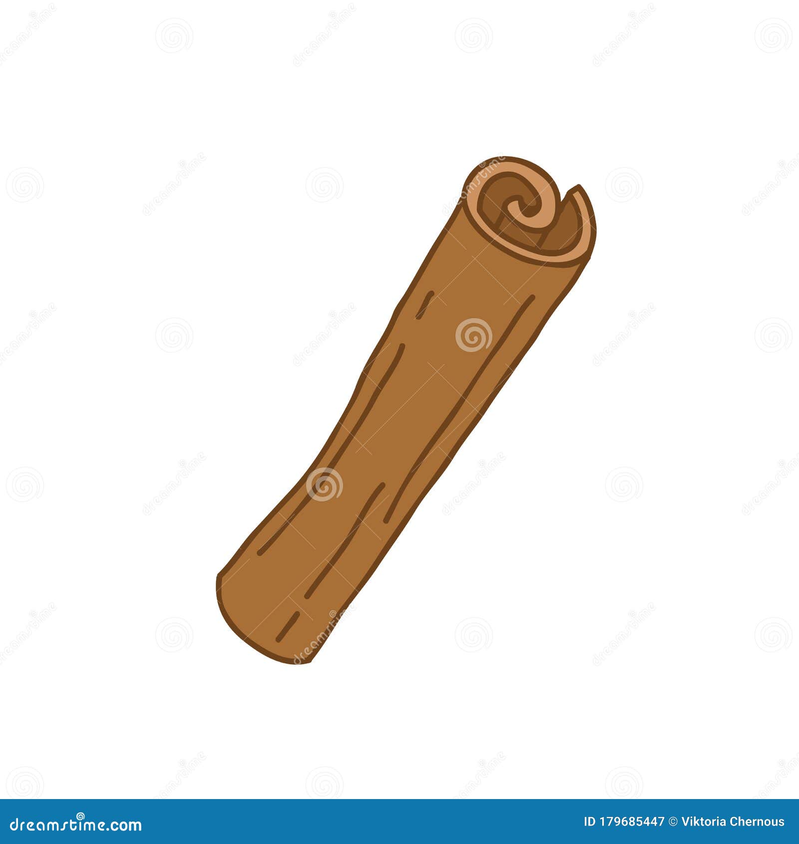 Cinnamon doodle icon stock illustration. Illustration of indian - 179685447