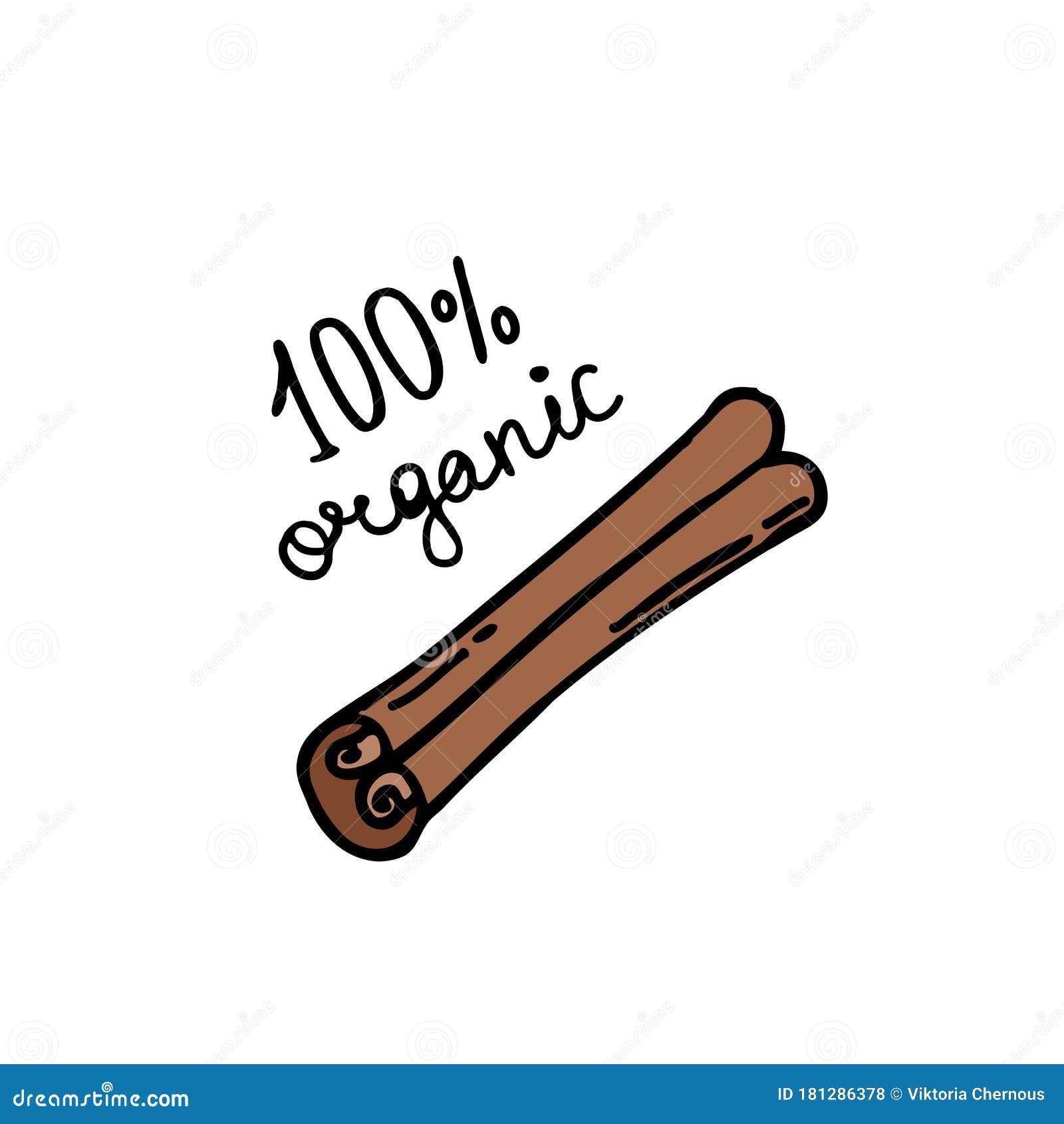 Cinnamon Doodle Icon, Vector Illustration Stock Illustration ...