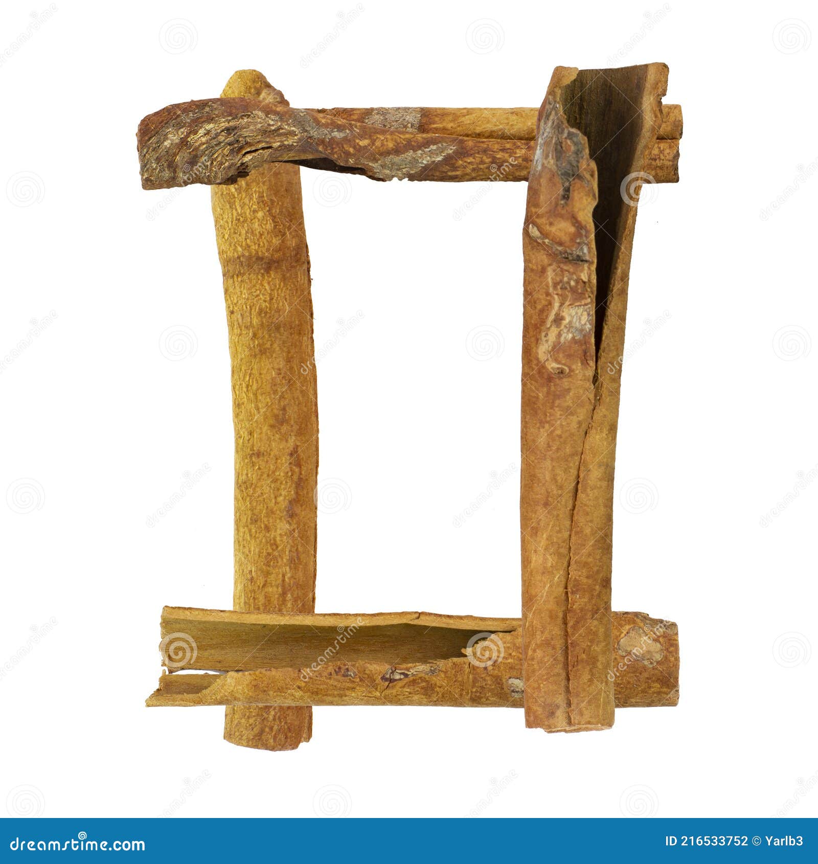 Cinnamon Font. Letter E Is Made From Pieces Of Cinnamon On White ...