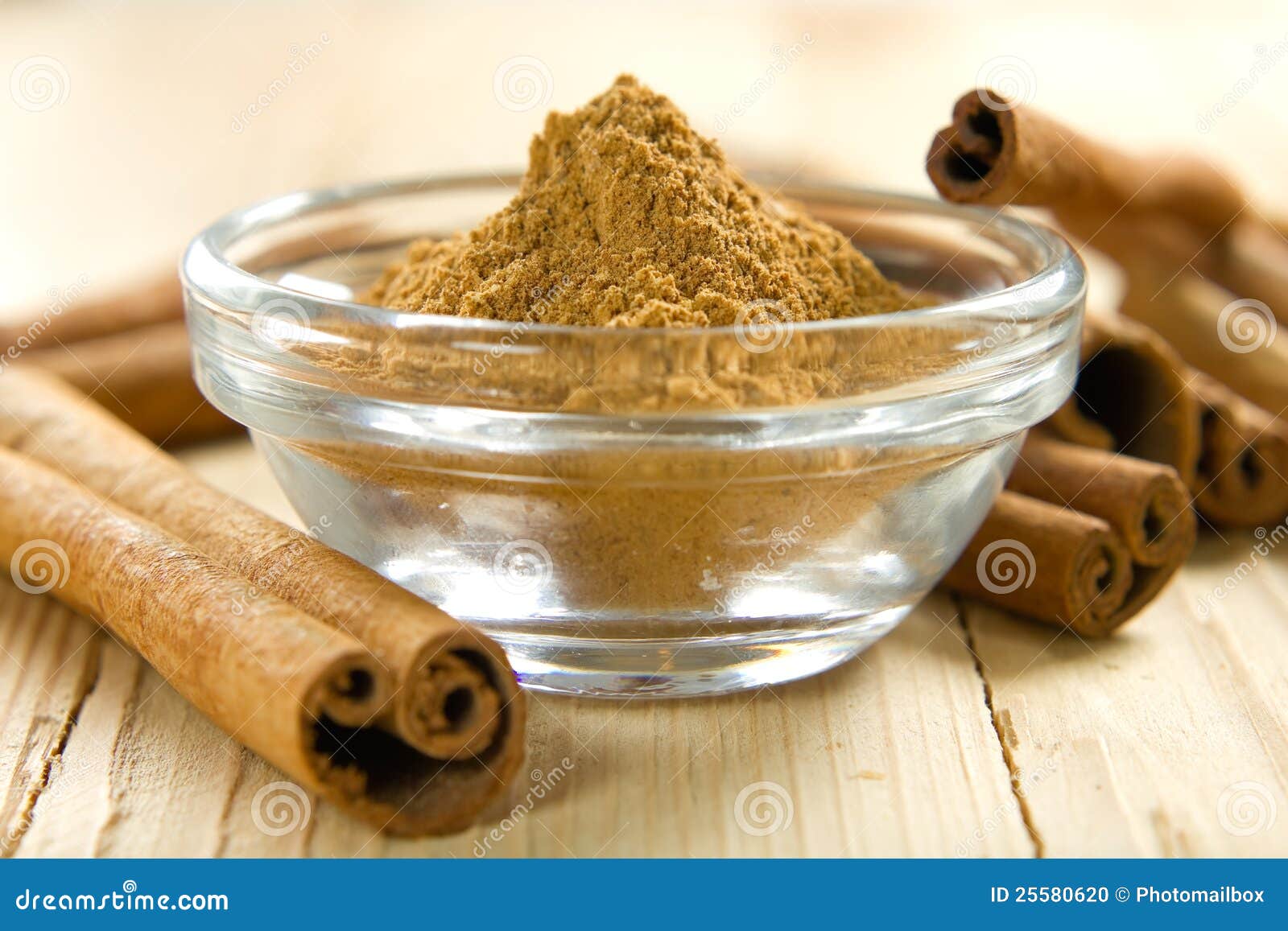 Cinnamon in the Glass Bowl with Sticks Stock Photo - Image of flavoring ...