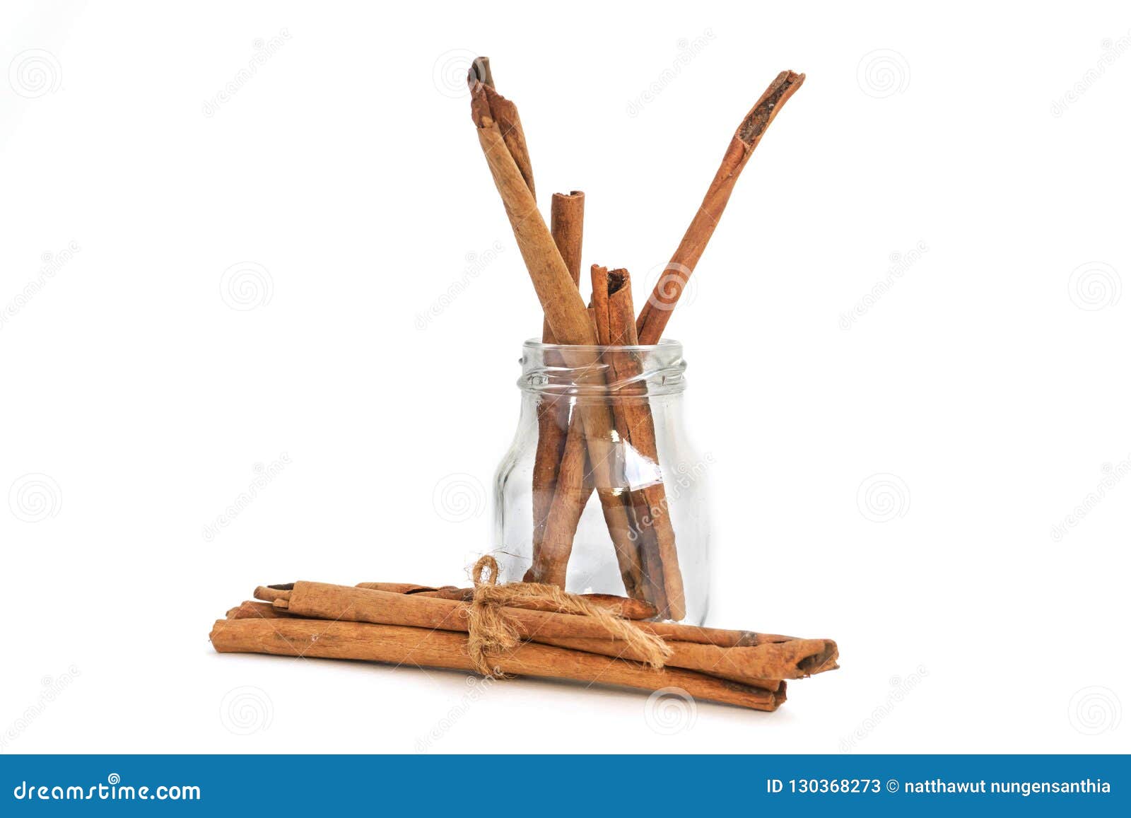 Cinnamon in a Glass on a White Background,isolated Cinnamon Stock Image ...