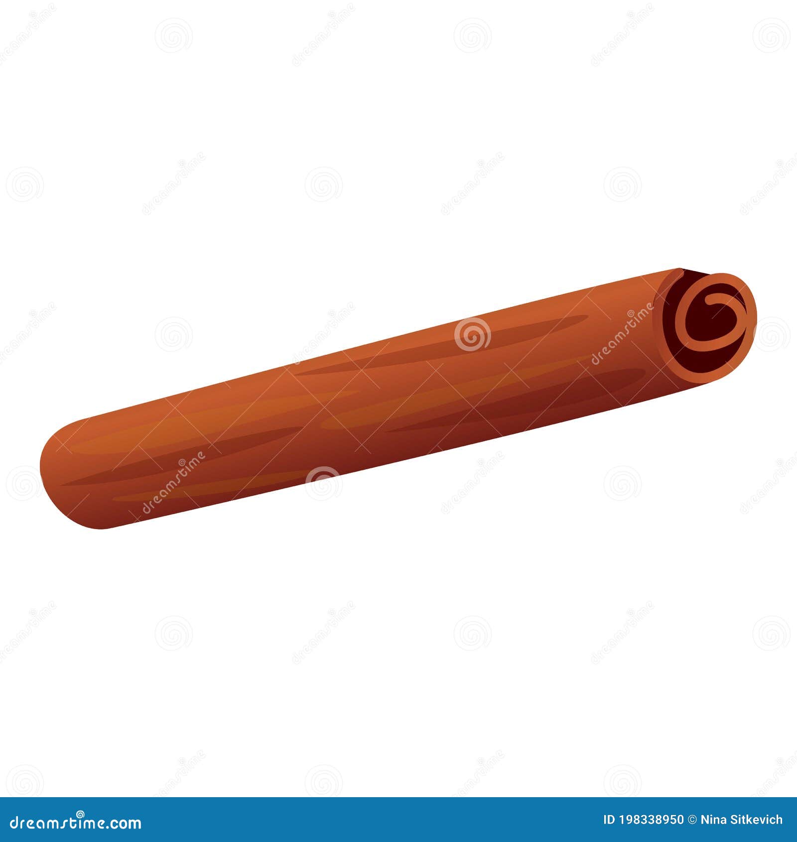 Cinnamon Icon, Cartoon Style Stock Vector - Illustration of cooking ...