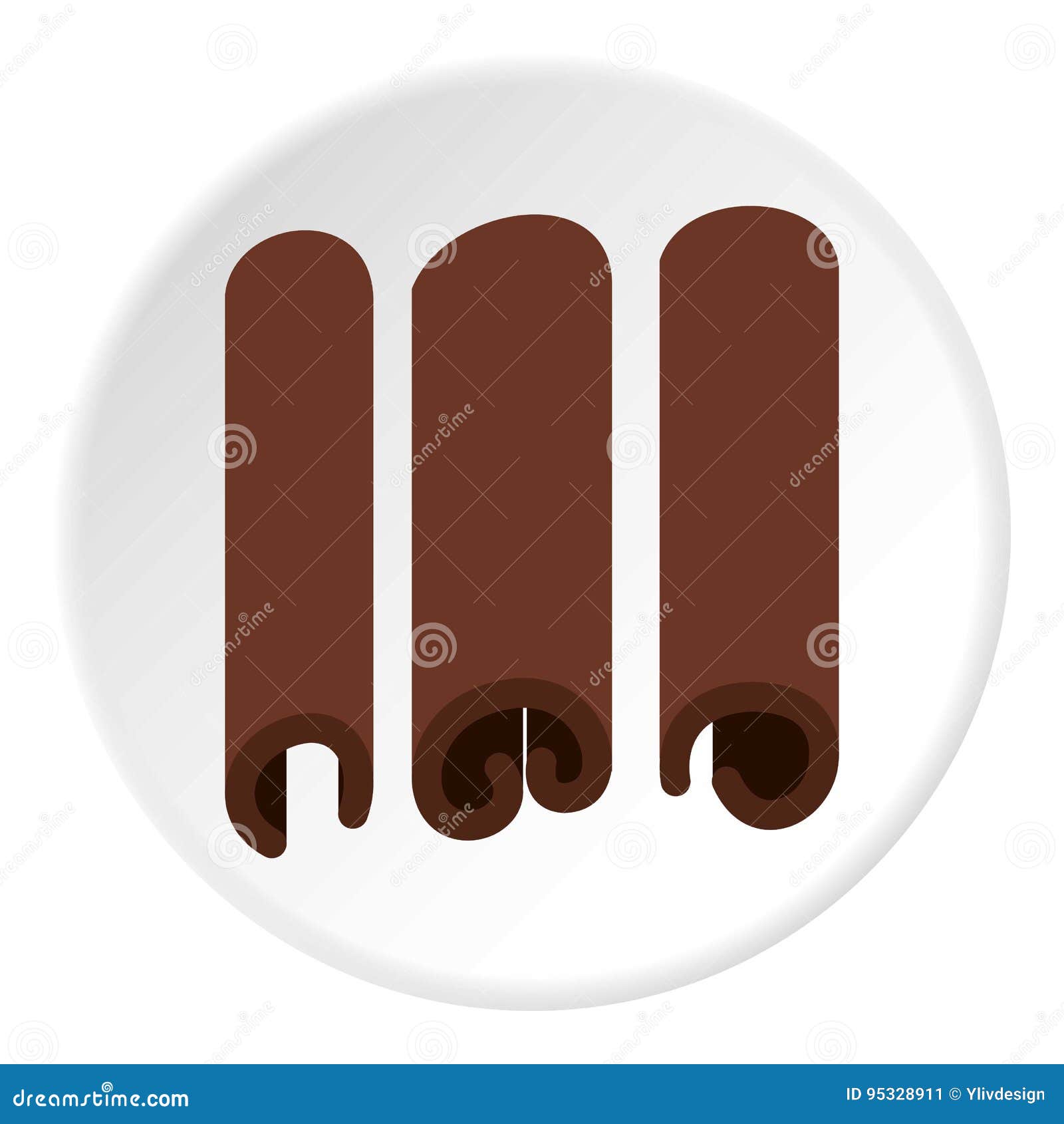 Cinnamon icon circle stock vector. Illustration of cinnamon - 95328911