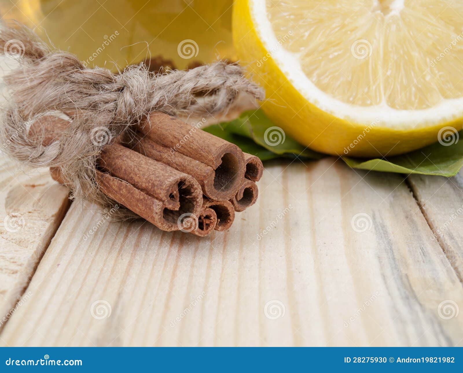 Cinnamon and lemon stock photo. Image of leaf, heap, food - 28275930