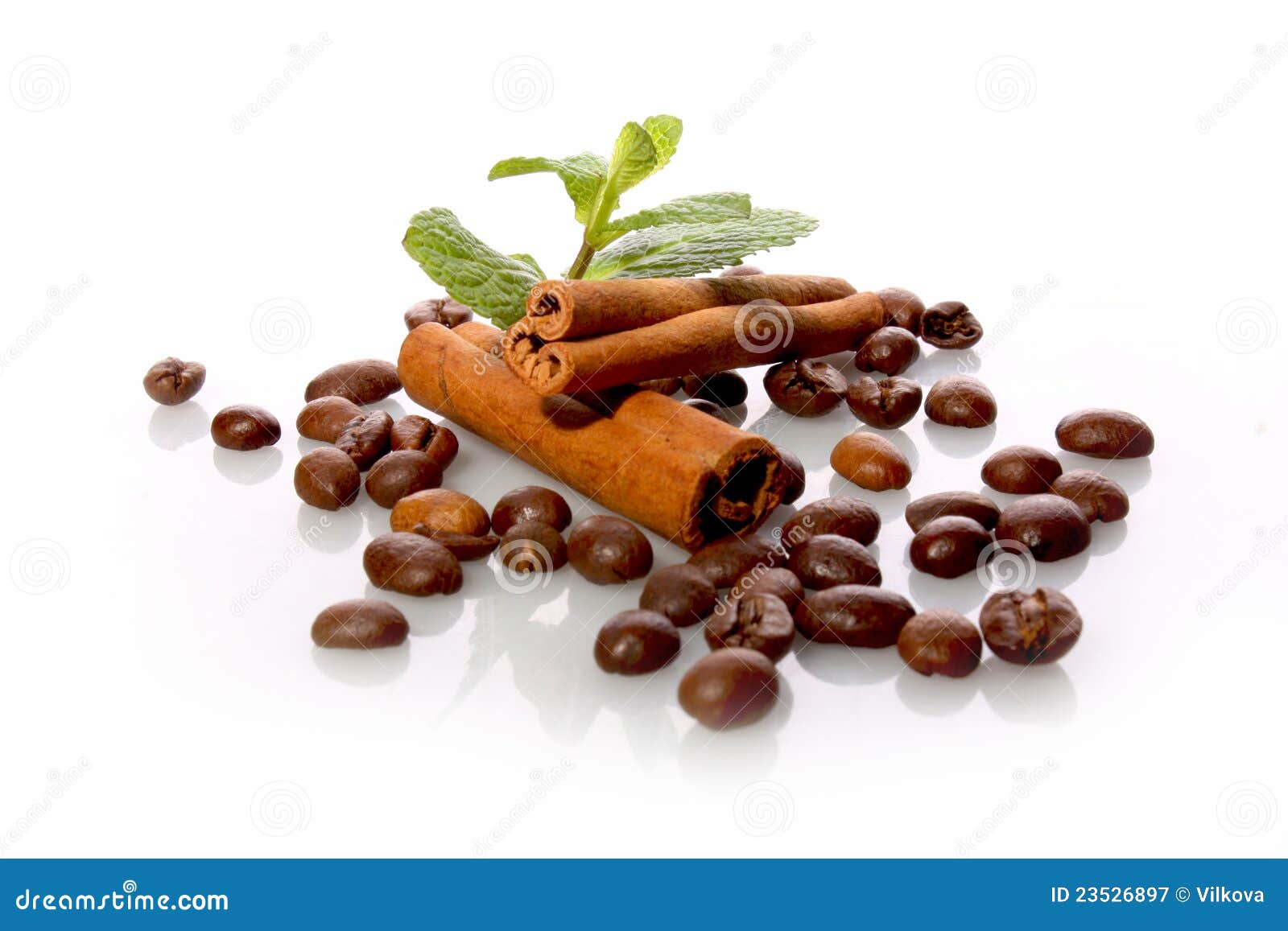 Cinnamon, Peppermint and Coffee Stock Image - Image of coffee ...