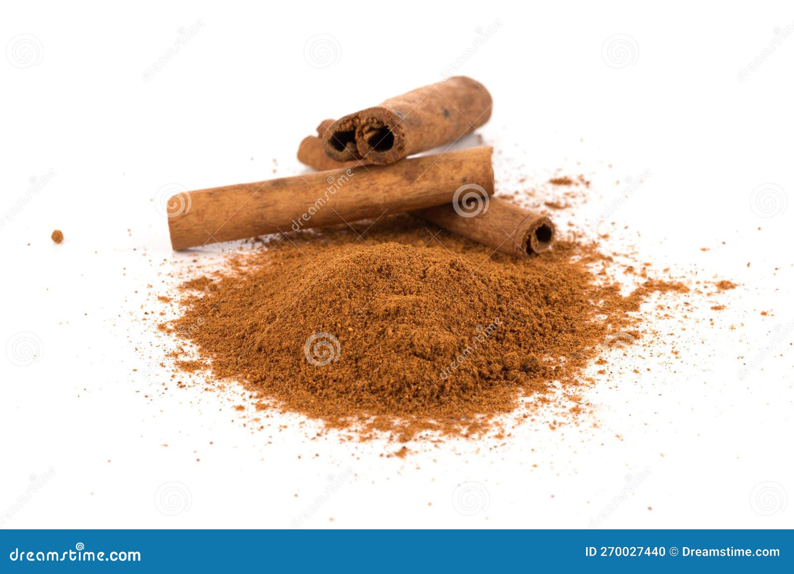 Cinnamon powder closeup stock photo. Image of flavor - 270027440