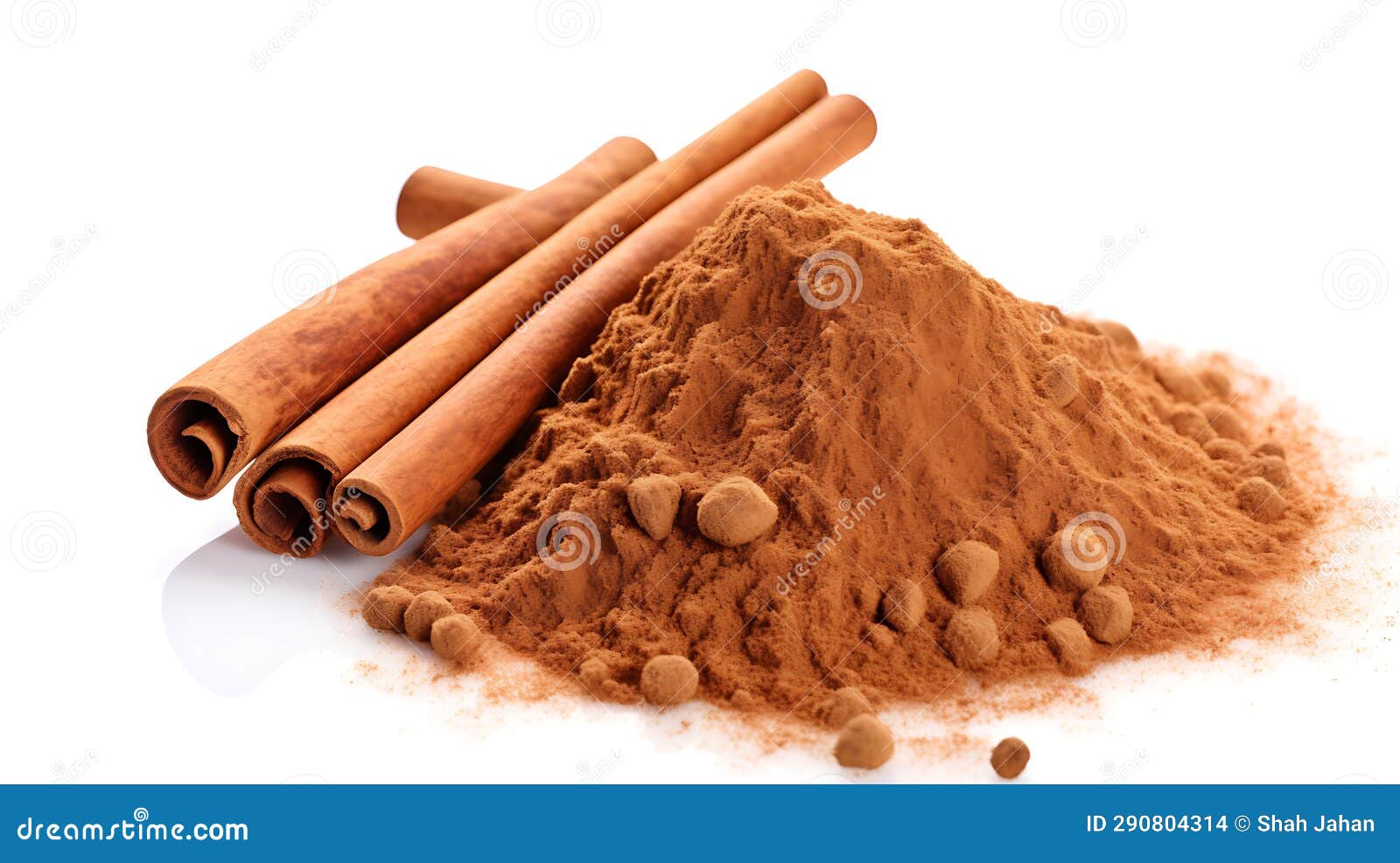 Cinnamon Powder Isolated on White Background Stock Illustration ...
