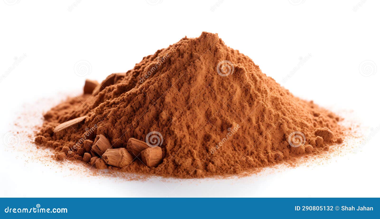 Cinnamon Powder Isolated on White Background Stock Illustration ...