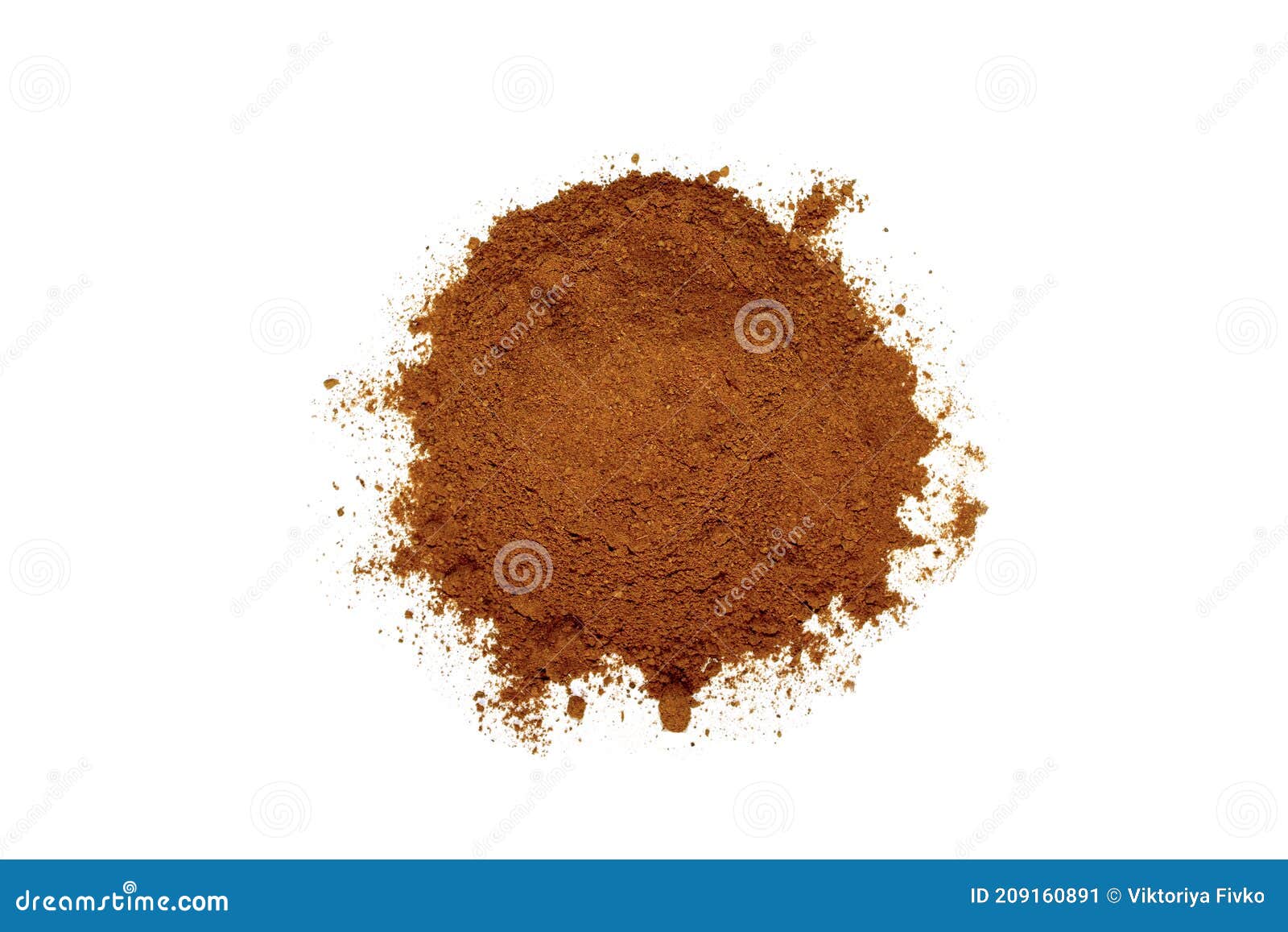 Cinnamon Powder Isolated on White Background. Top View Stock Image ...