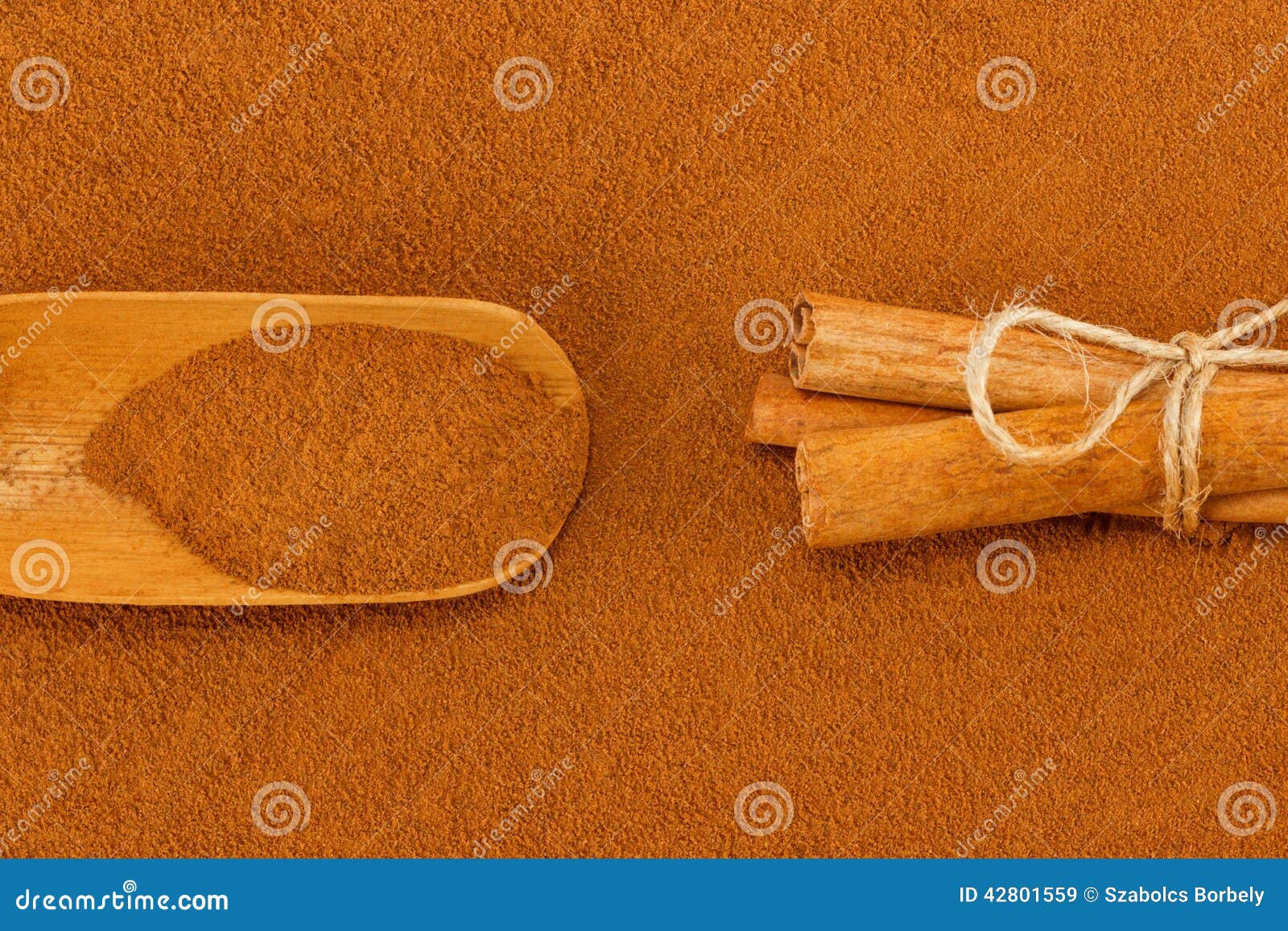 Cinnamon Powder, Sticks and Scoop Stock Image - Image of powder ...