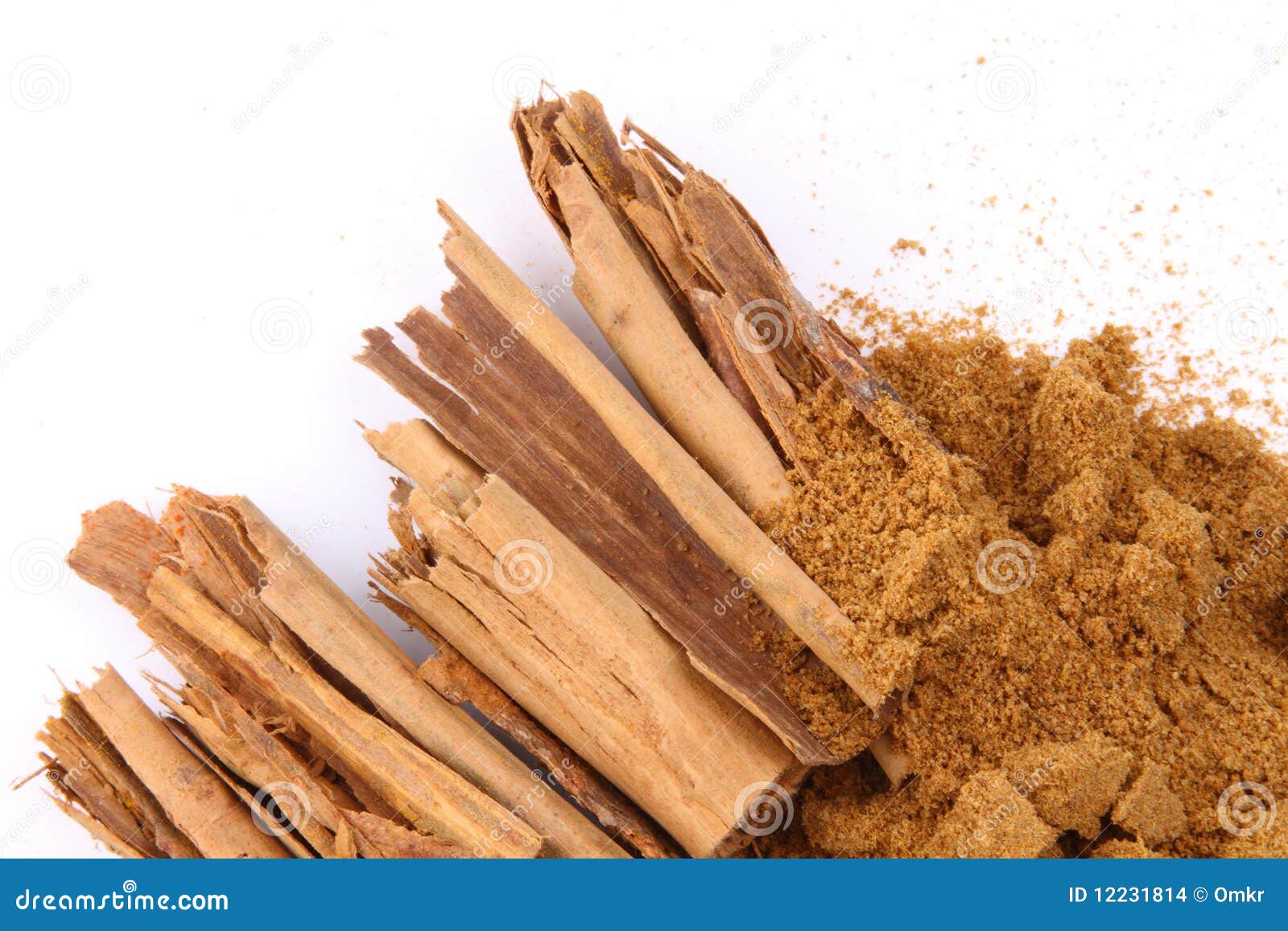 Cinnamon Powder on White Background Stock Photo - Image of gourmet ...