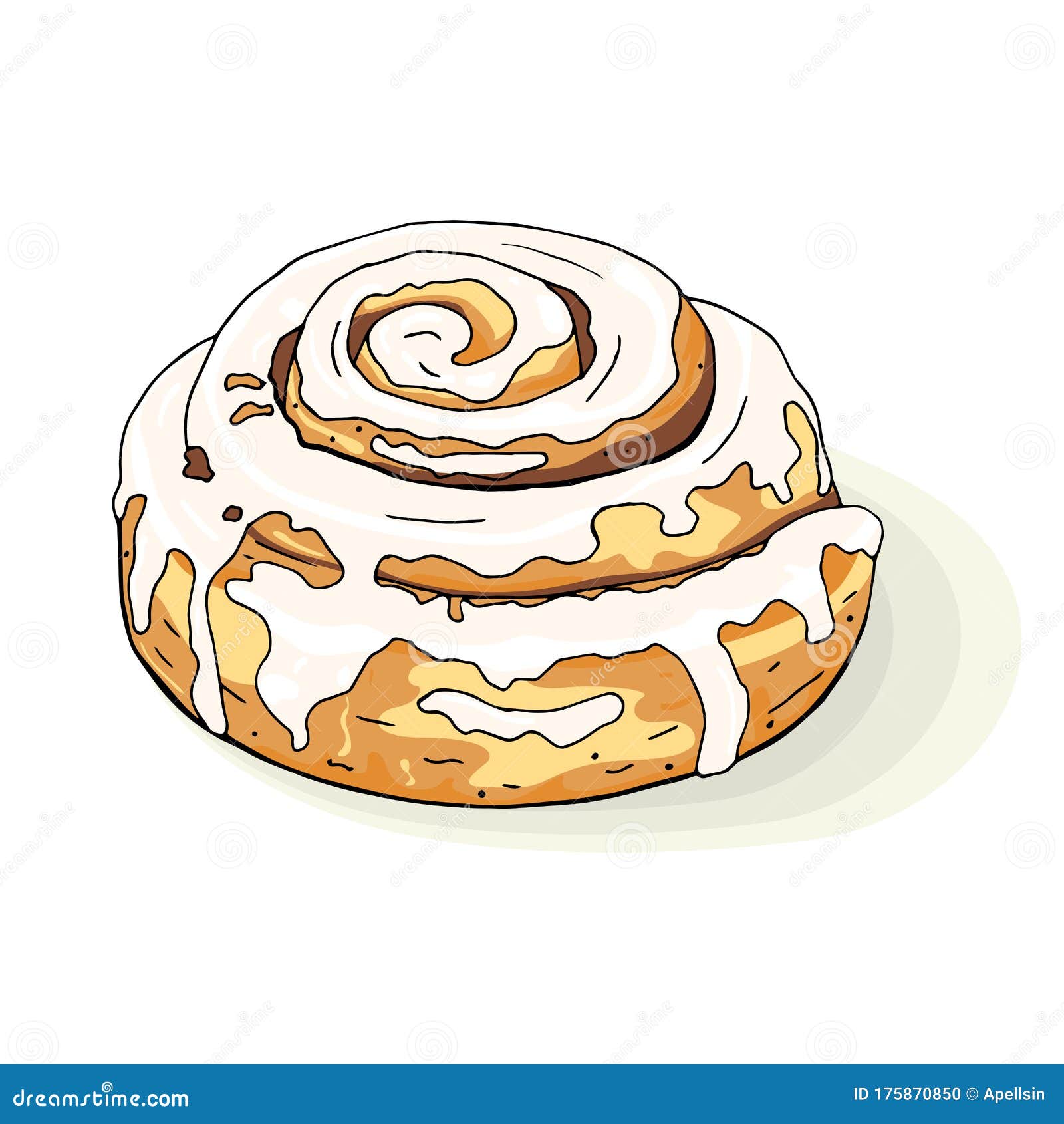 Cinnamon Roll Cartoon