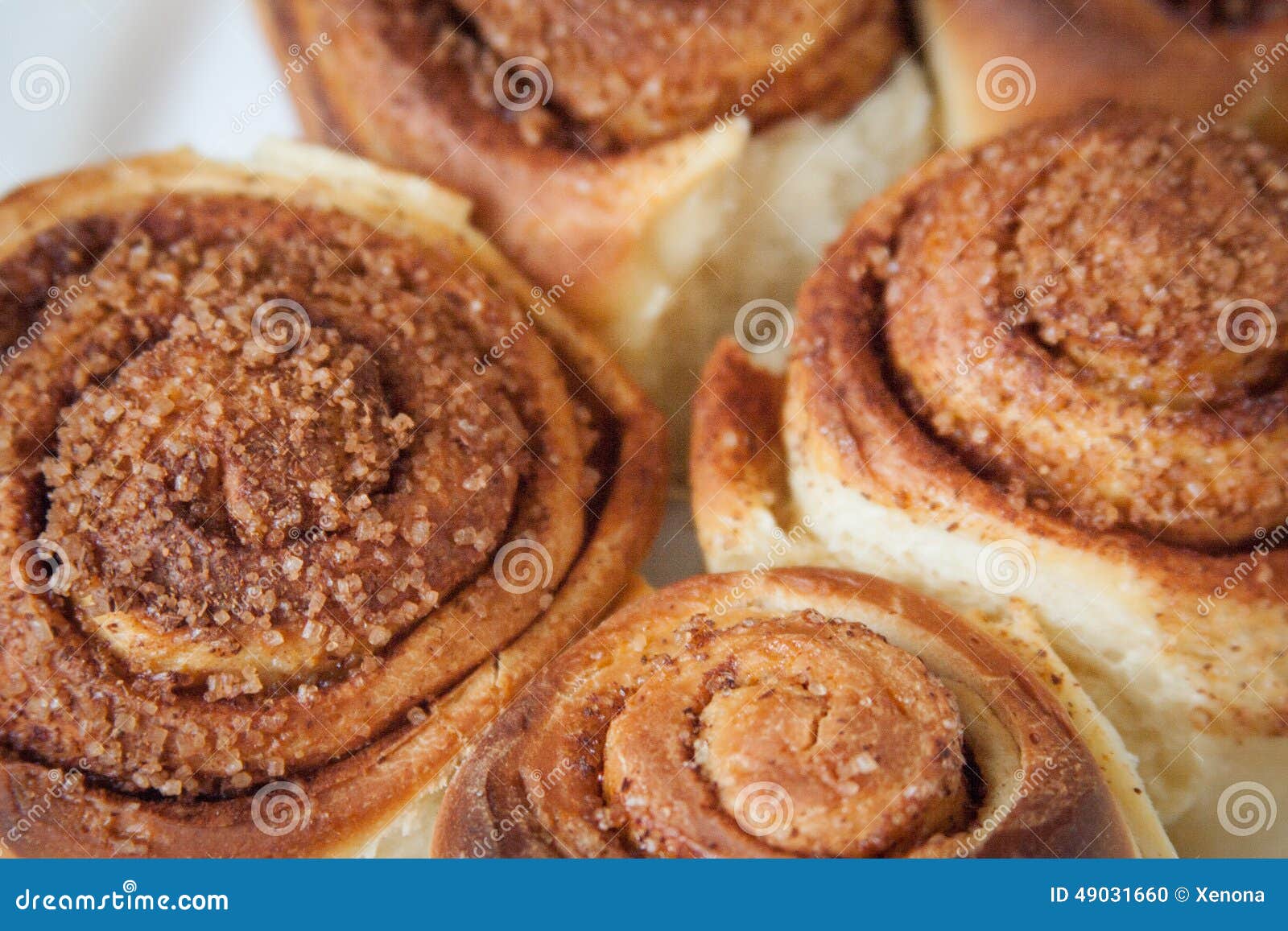 Cinnamon Rolls with Cane Sugar Stock Photo - Image of cake, macro: 49031660
