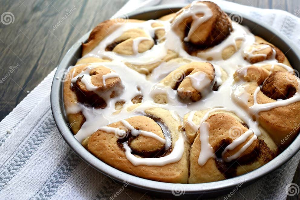 Cinnamon roll stock image. Image of golden, baking, fashioned - 284605129