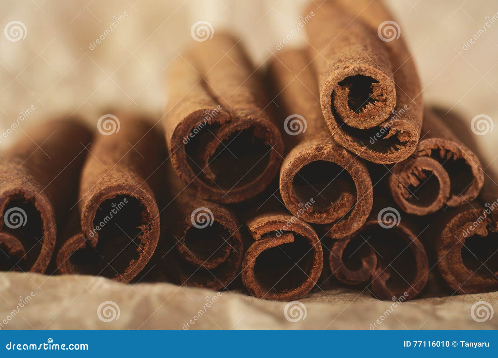 Cinnamon Sticks Close-up Horizontal Stock Photo - Image of condiment ...