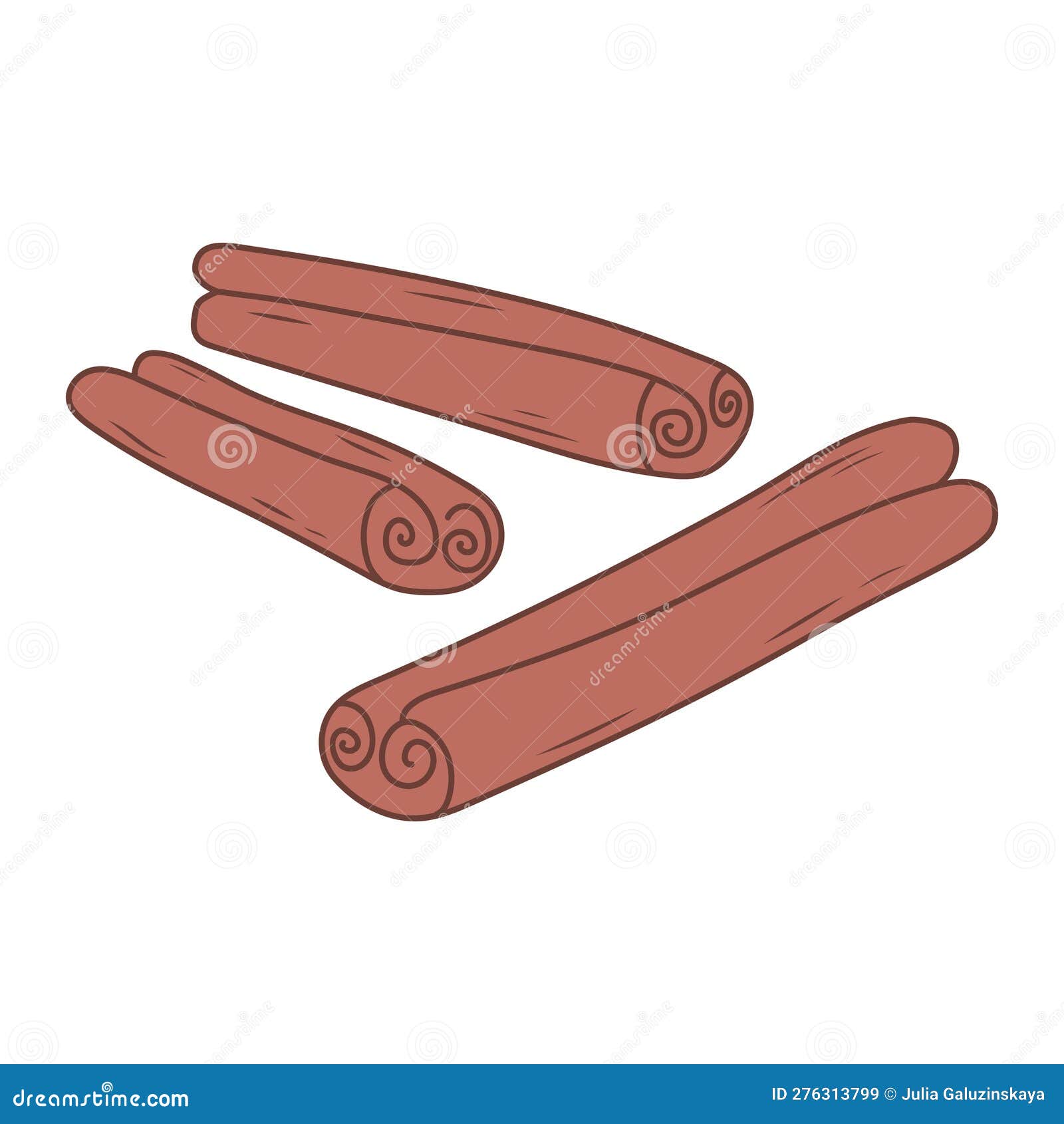 Cinnamon Sticks. Hand Drawn Illustration in Doodle Style Stock Vector ...