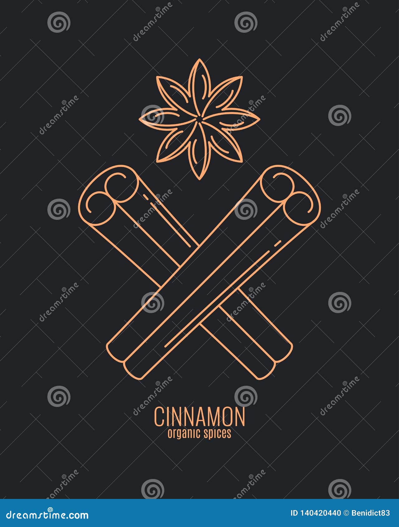 Cinnamon Logo Since 1978, Culinary Spice Retro Emblem Vector ...