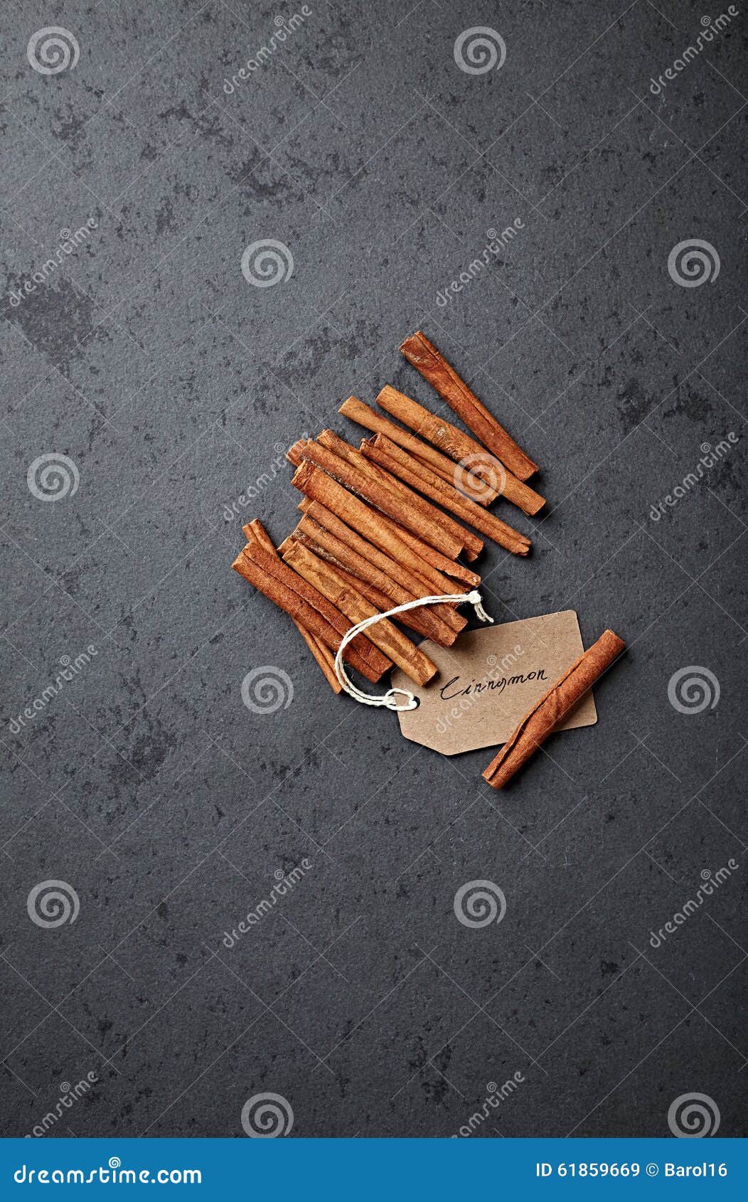 Cinnamon Sticks with a Paper Label Stock Image - Image of holidays ...