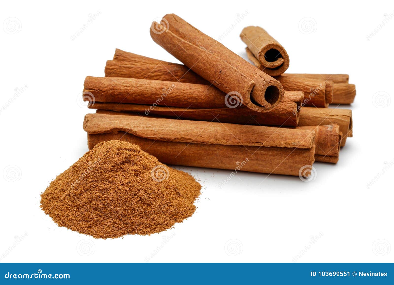 Cinnamon sticks and powder stock image. Image of cinnamon - 103699551