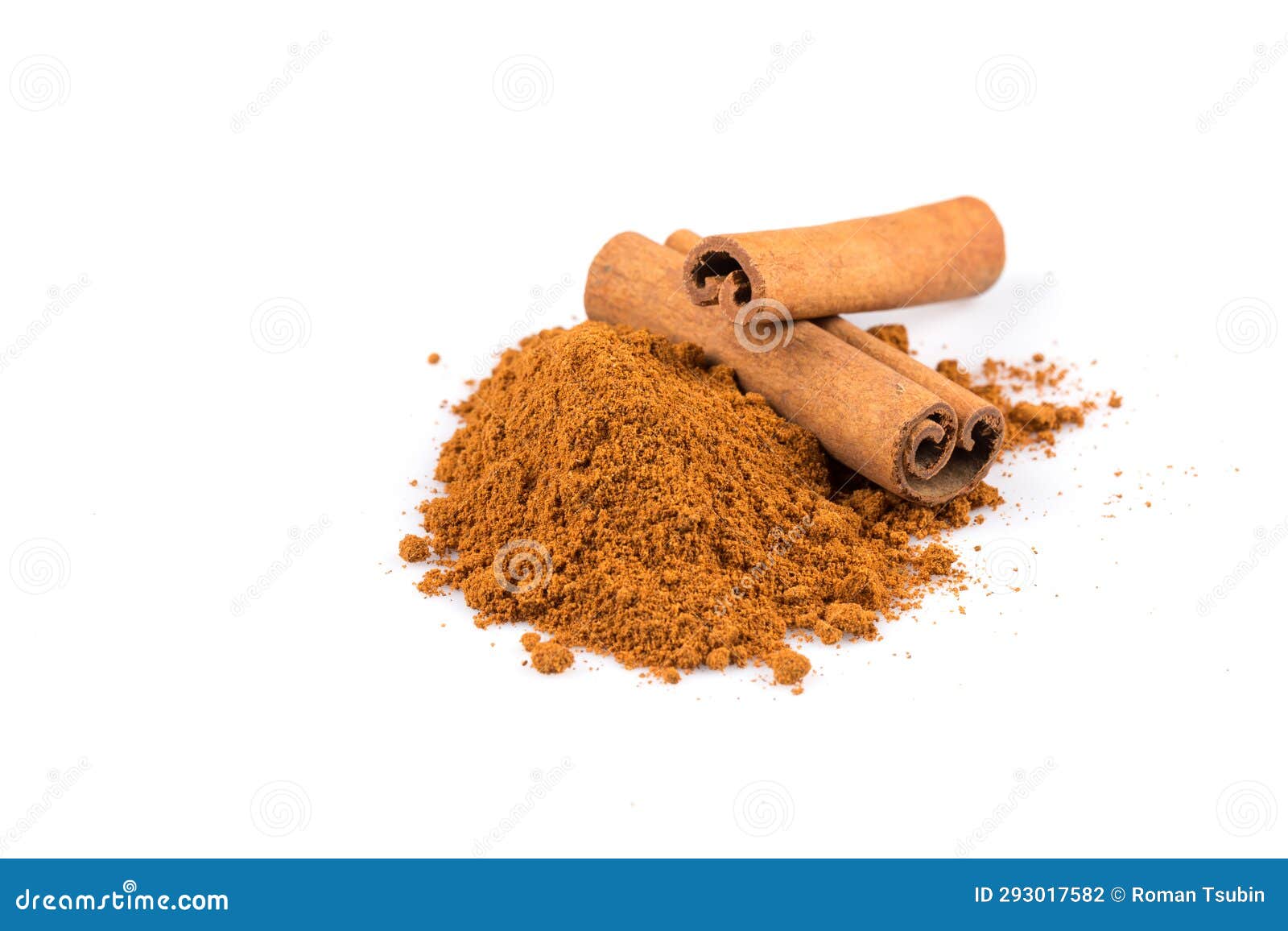 Cinnamon Sticks with Powder Stock Photo - Image of healthy, dessert ...