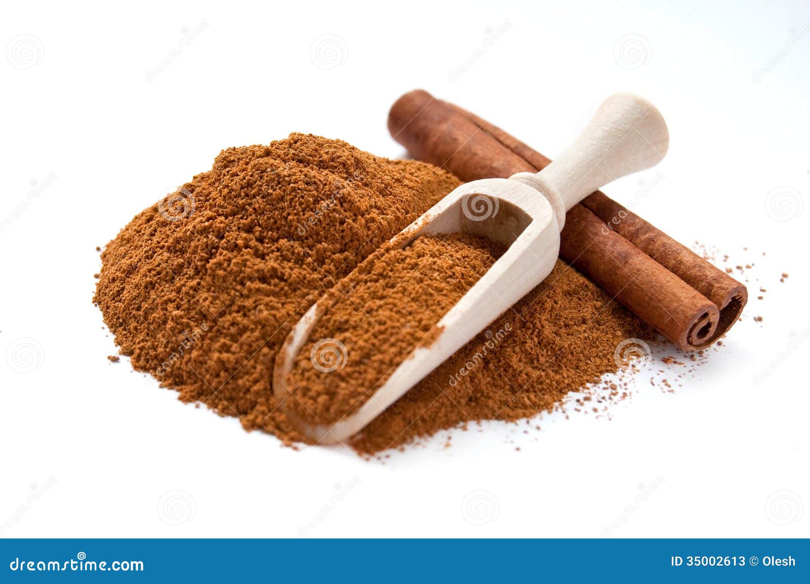 Cinnamon sticks and powder stock image. Image of brown - 35002613