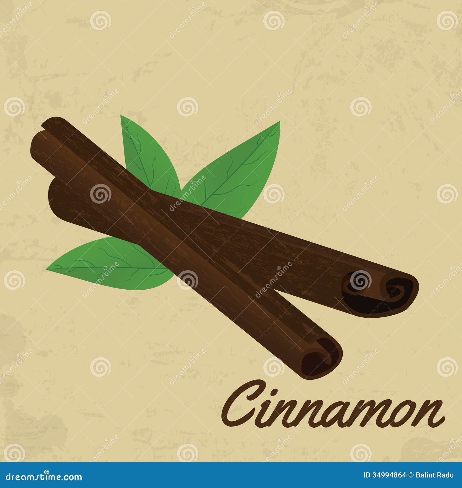 Cinnamon Sticks Retro Poster Stock Vector - Illustration of baking ...
