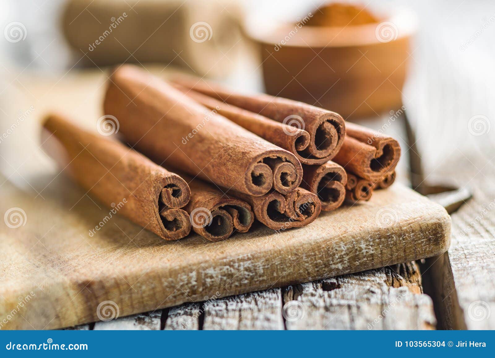 Cinnamon sticks spice. stock photo. Image of kitchen - 103565304