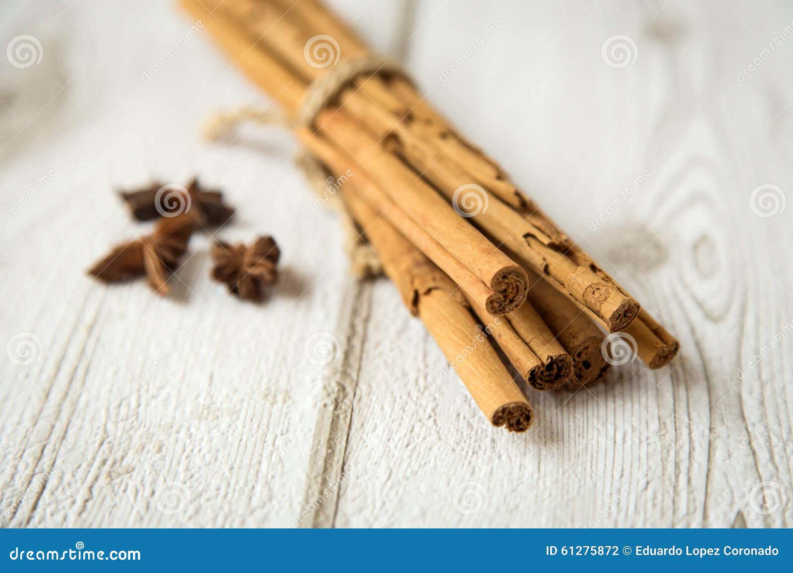 Cinnamon Sticks Tied with a Rope with Star Anise Stock Photo - Image of ...