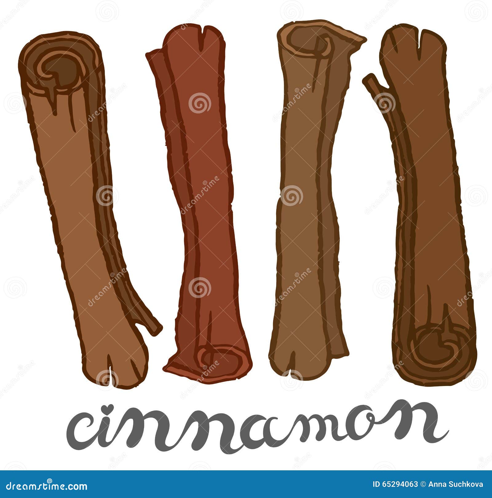 Cinnamon sticks stock vector. Illustration of delicious - 65294063
