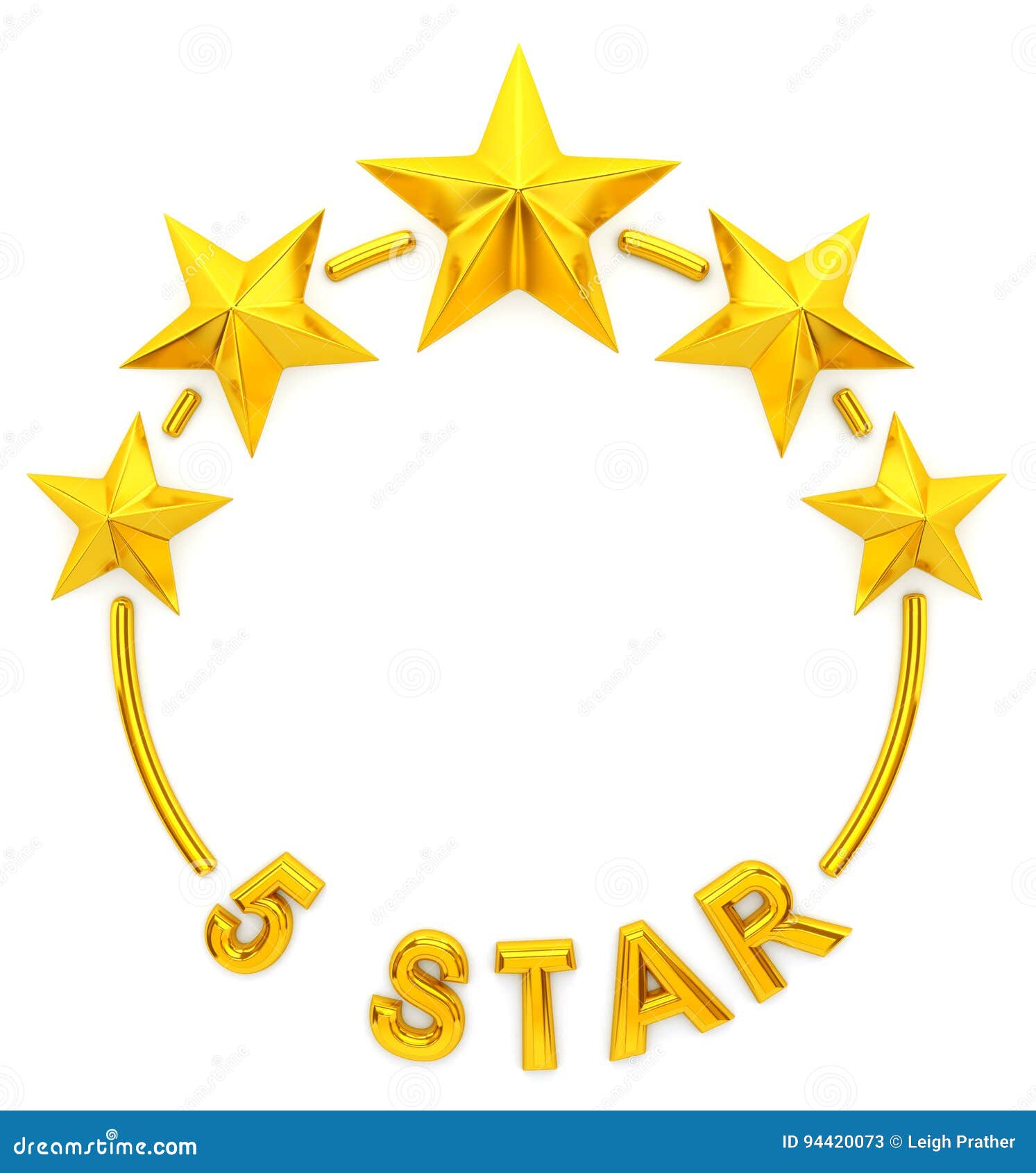 Cinque stelle dorate illustrazione di stock. Illustrazione di bianco ...