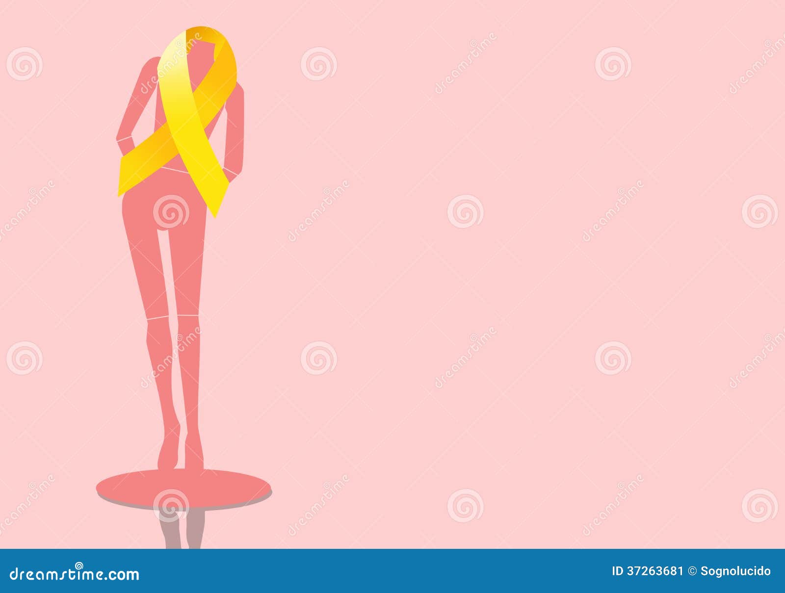 Mujer Enredada Con Cinta Amarilla De Endometriosis Y Alambre De Púas