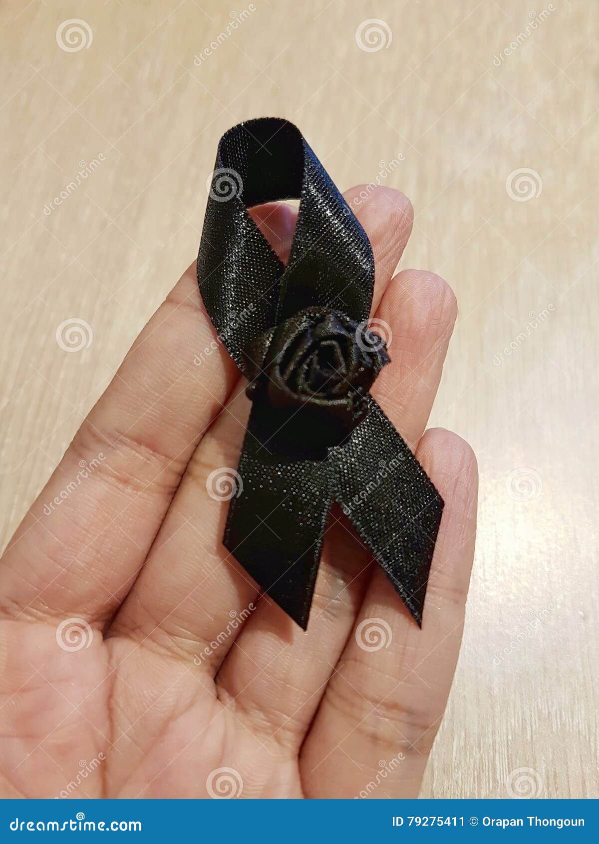 Cinta De Luto Con La Cinta Color De Rosa Imagen de archivo - Imagen de ...