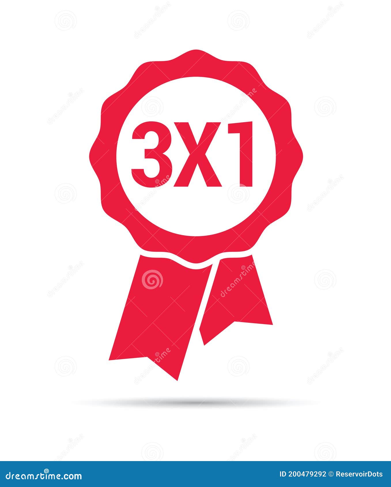 Cinta de oferta 3x1 ilustración del vector. Ilustración de especial ...