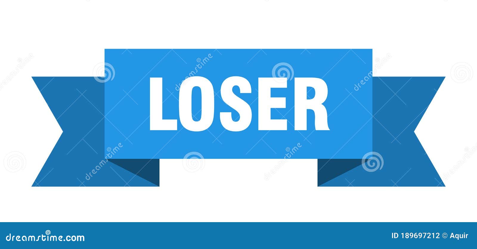 Cinta Perdedora. Signo De Banda Aislada Perdedor. Ilustración del ...