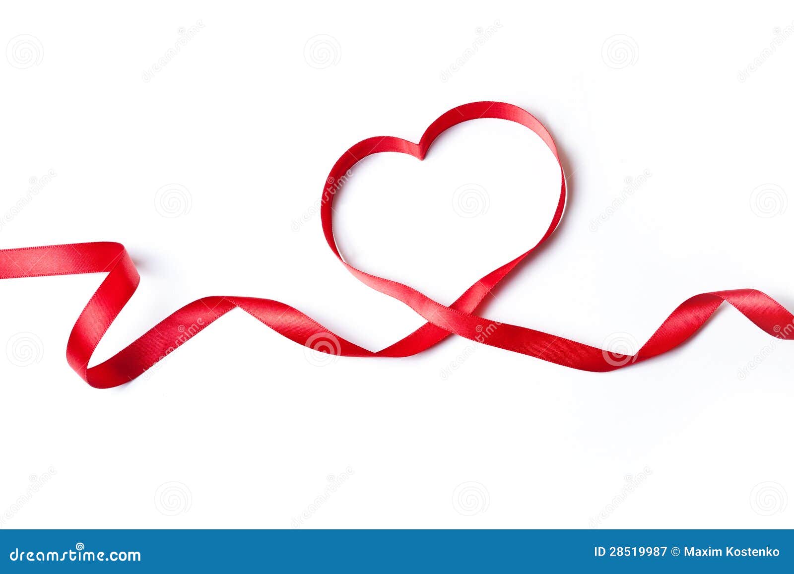 Cinta roja del corazón imagen de archivo. Imagen de regalos - 28519987
