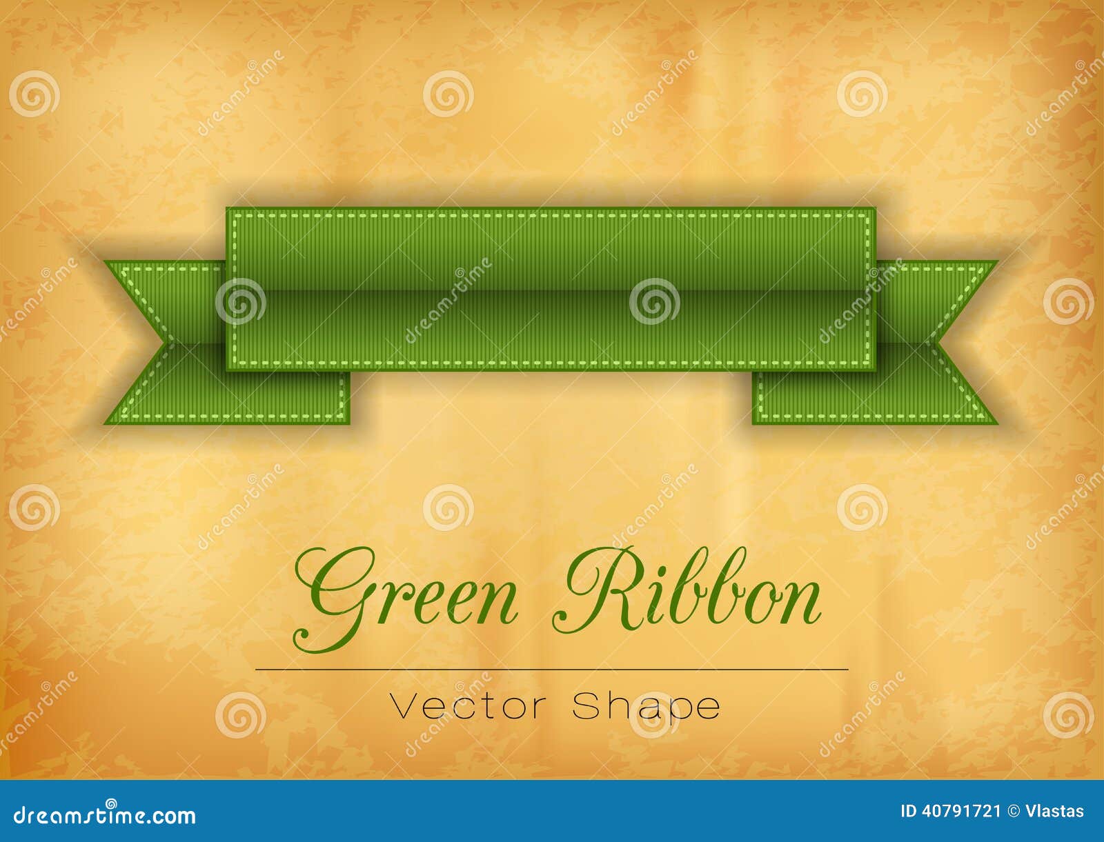 Cinta verde ilustración del vector. Ilustración de etiqueta - 40791721