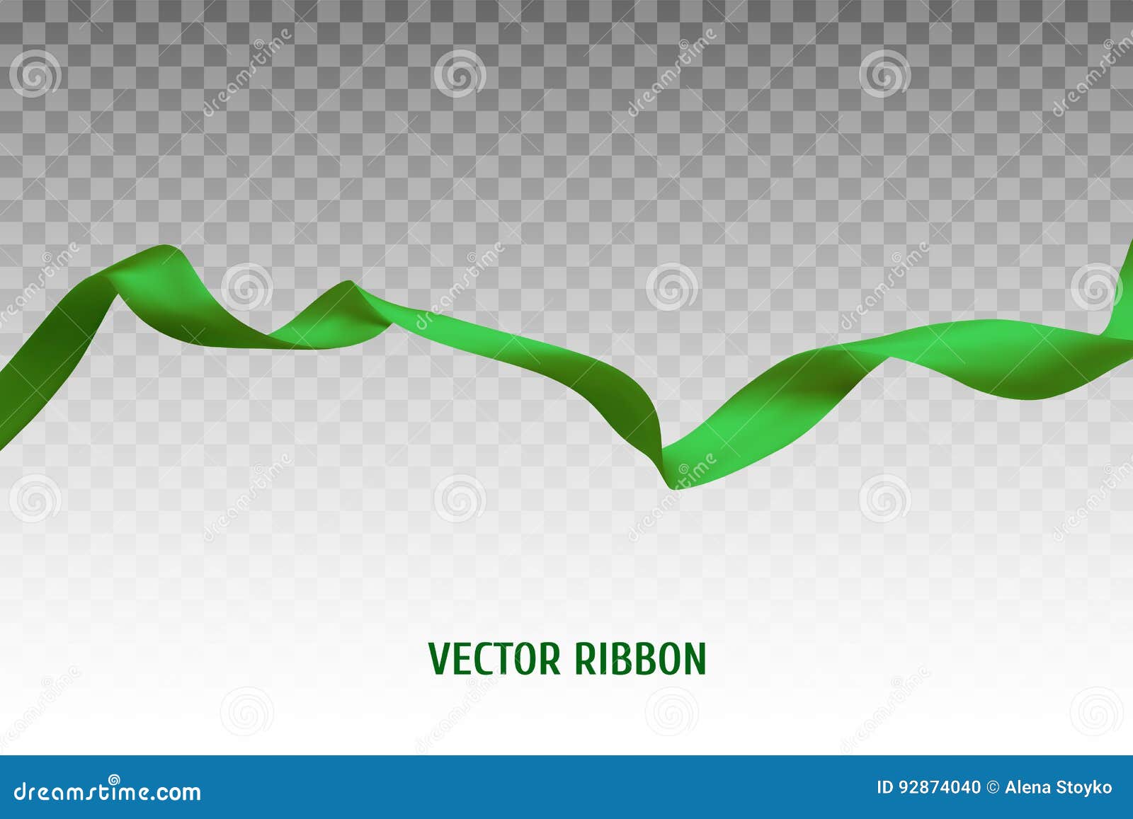 Cinta verde del vector ilustración del vector. Ilustración de rodado ...