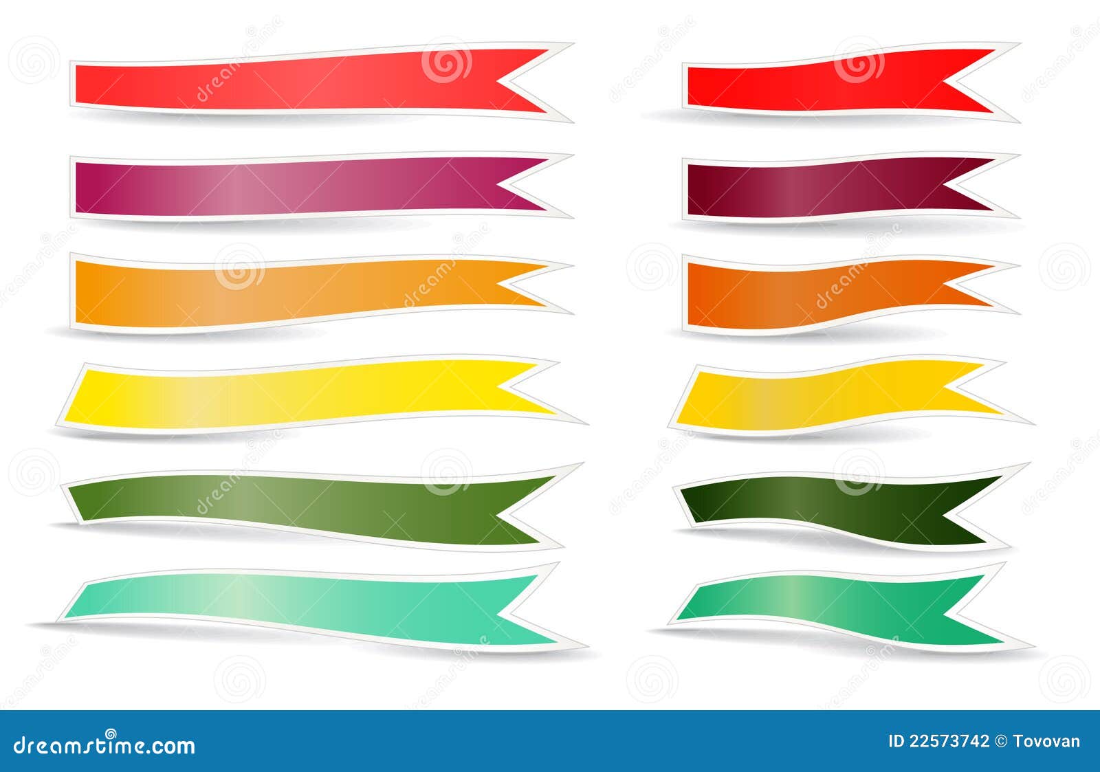 Cintas Decorativas Del Color Ilustración del Vector - Ilustración de ...