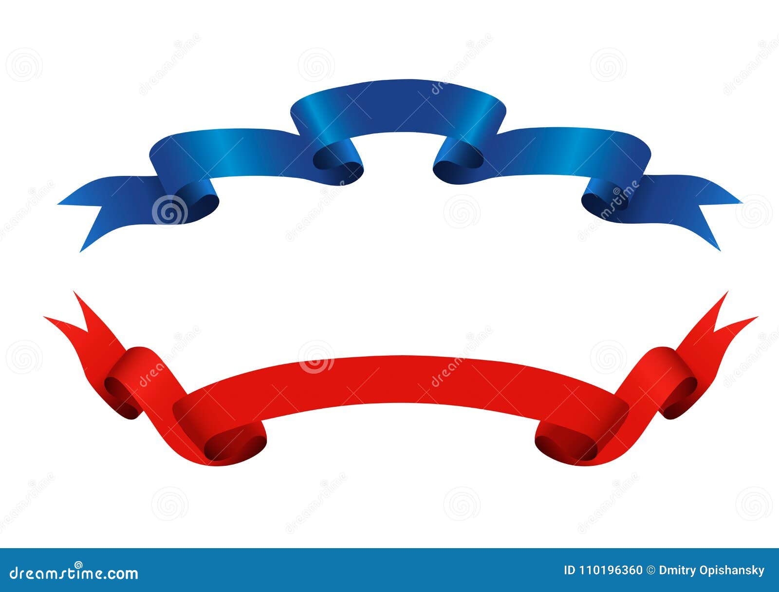 Cintas Decorativas Para El Texto, Elemento Del Diseño Ilustración del ...