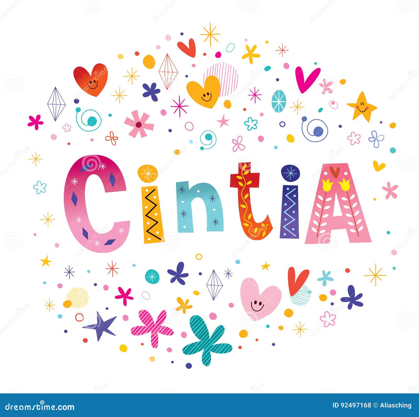 Female Name - Anna. Lettering Design. Handwritten Typography. Vector ...