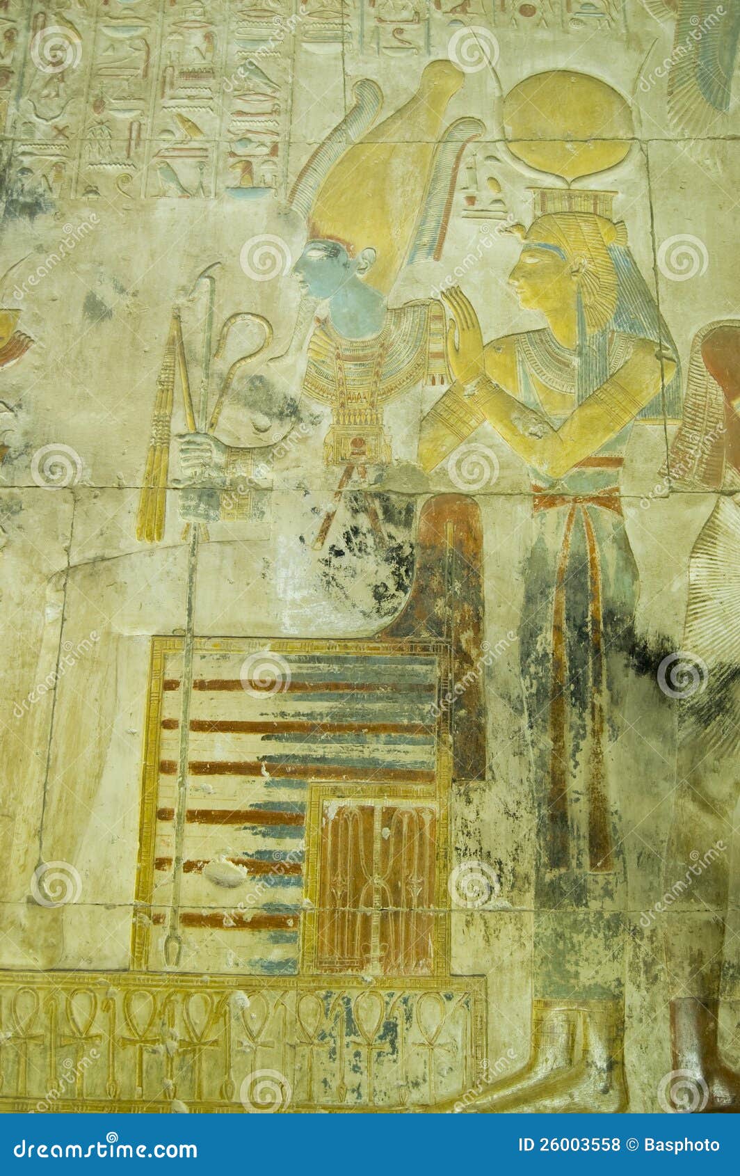 Cinzeladura Antiga Do Isis E Do Osiris, Abydos Foto de Stock - Imagem ...