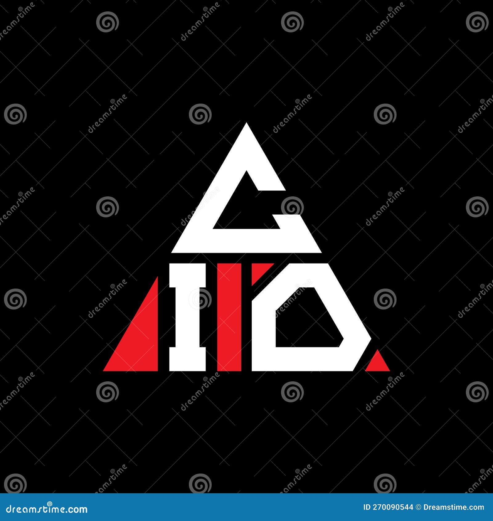 CIO Triangle Letter Logo Design with Triangle Shape. CIO Triangle Logo ...