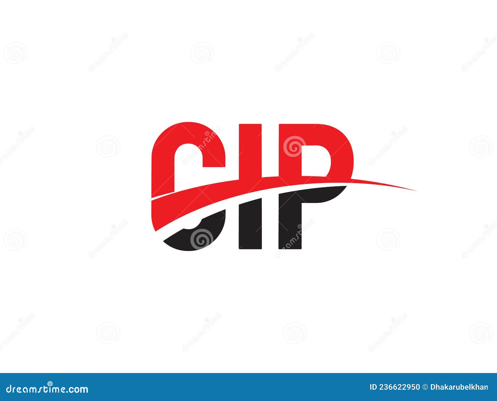 CIP Letter Initial Logo Design Vector Illustration Stock Vector ...