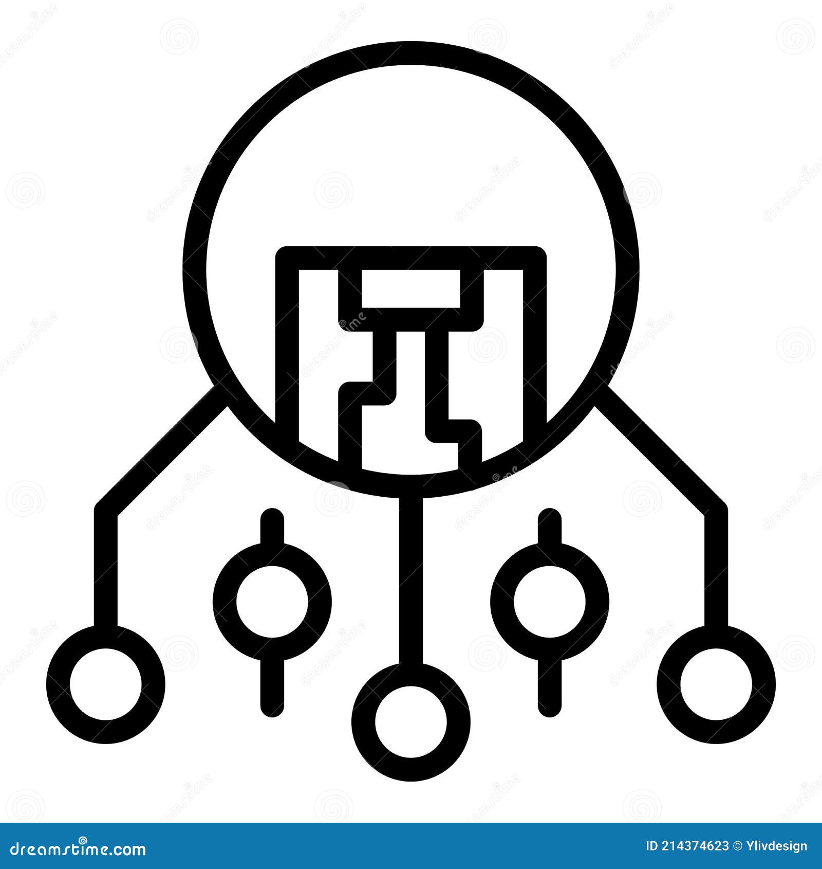 Cipher Combination Icon, Outline Style Stock Vector - Illustration of ...