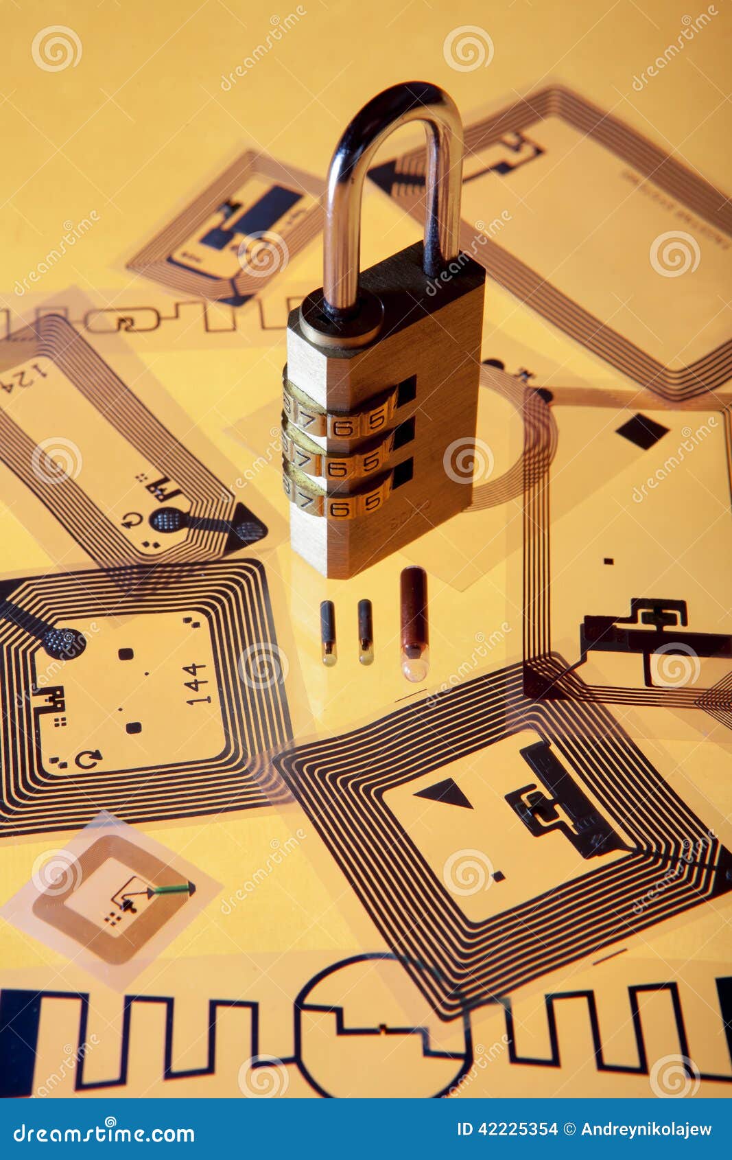 Cipher lock on RFID tags editorial stock image. Image of concepts ...