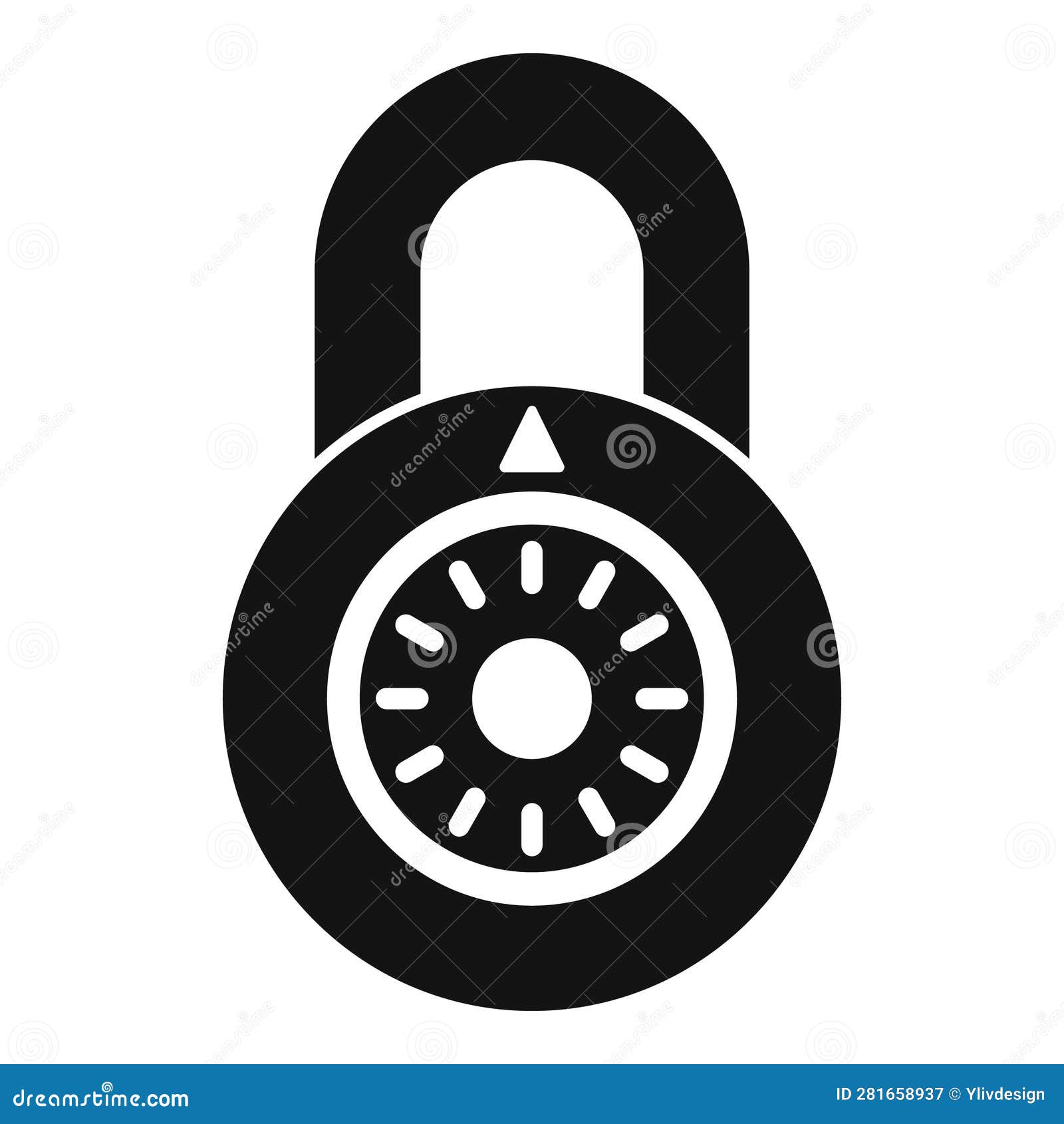 Cipher Padlock Icon Simple Vector. Security Code Stock Vector - Illustration of machine, match ...
