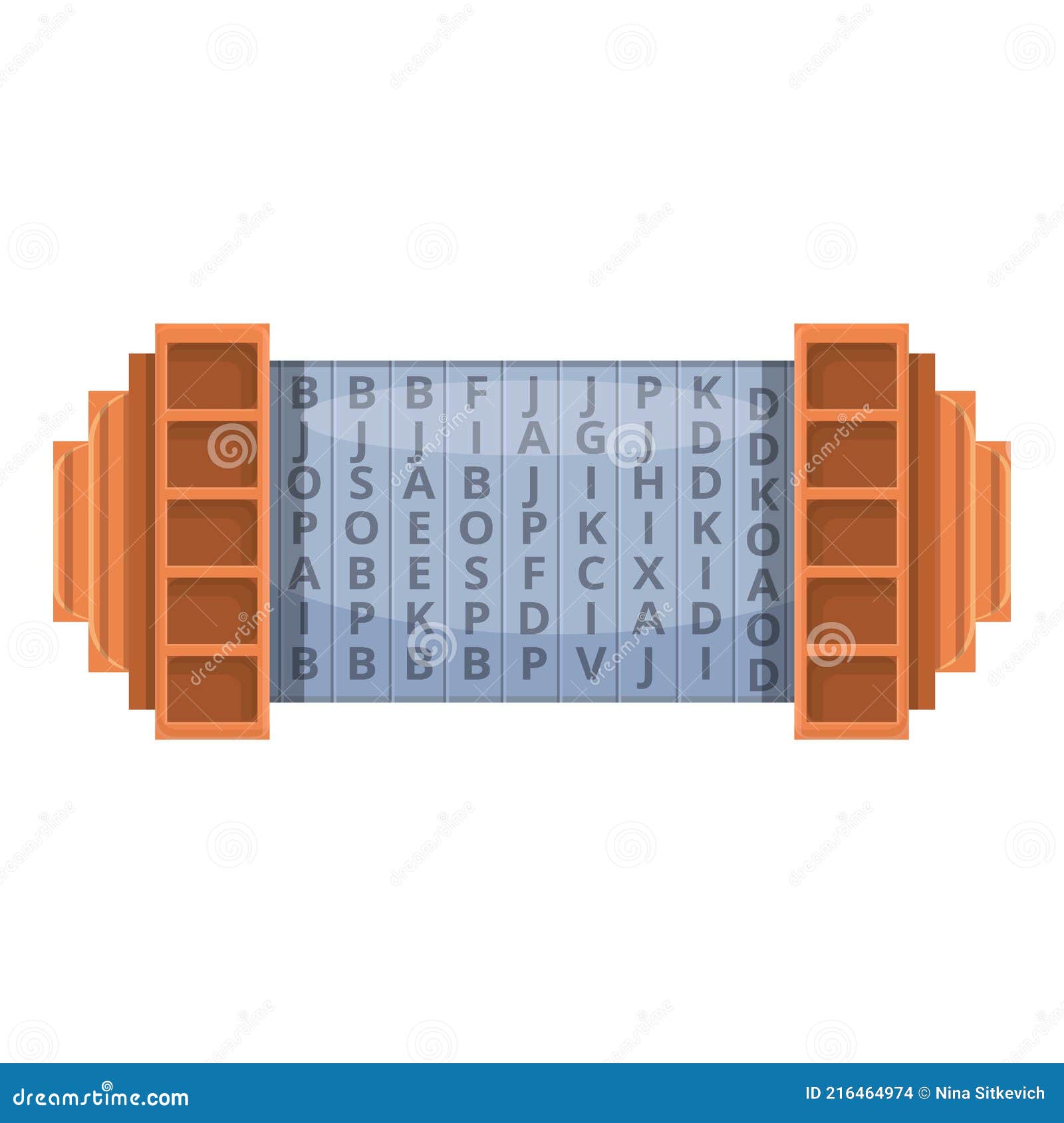 Cipher Roll Icon, Cartoon Style Stock Vector - Illustration of utensil ...