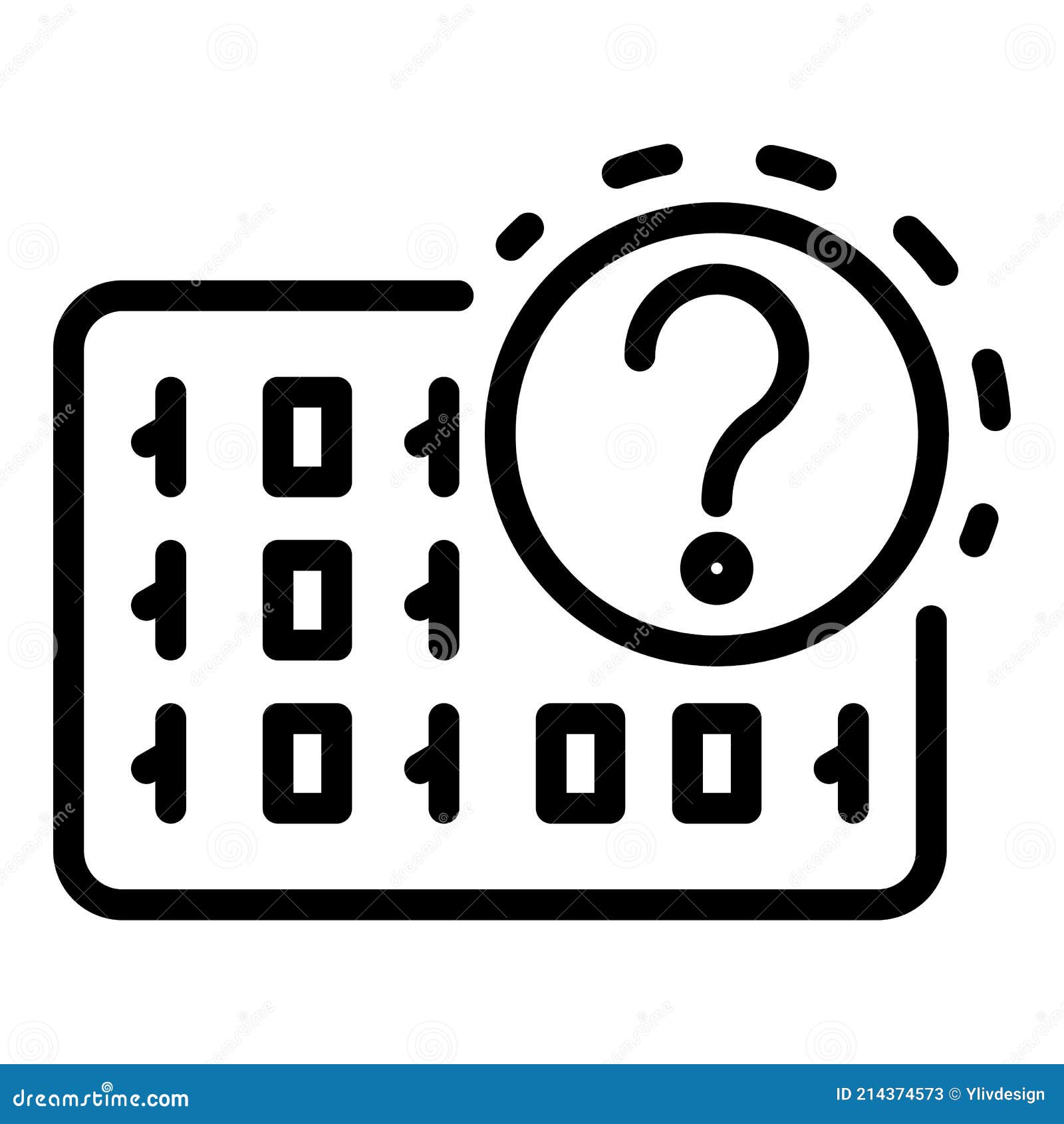 Cipher Security Icon, Outline Style Stock Vector - Illustration of ...